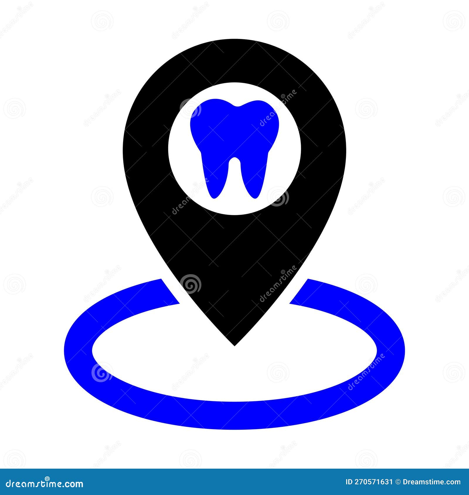 Dentist Location Icon Set - Dental Images, Dental Building With Cartoon ...