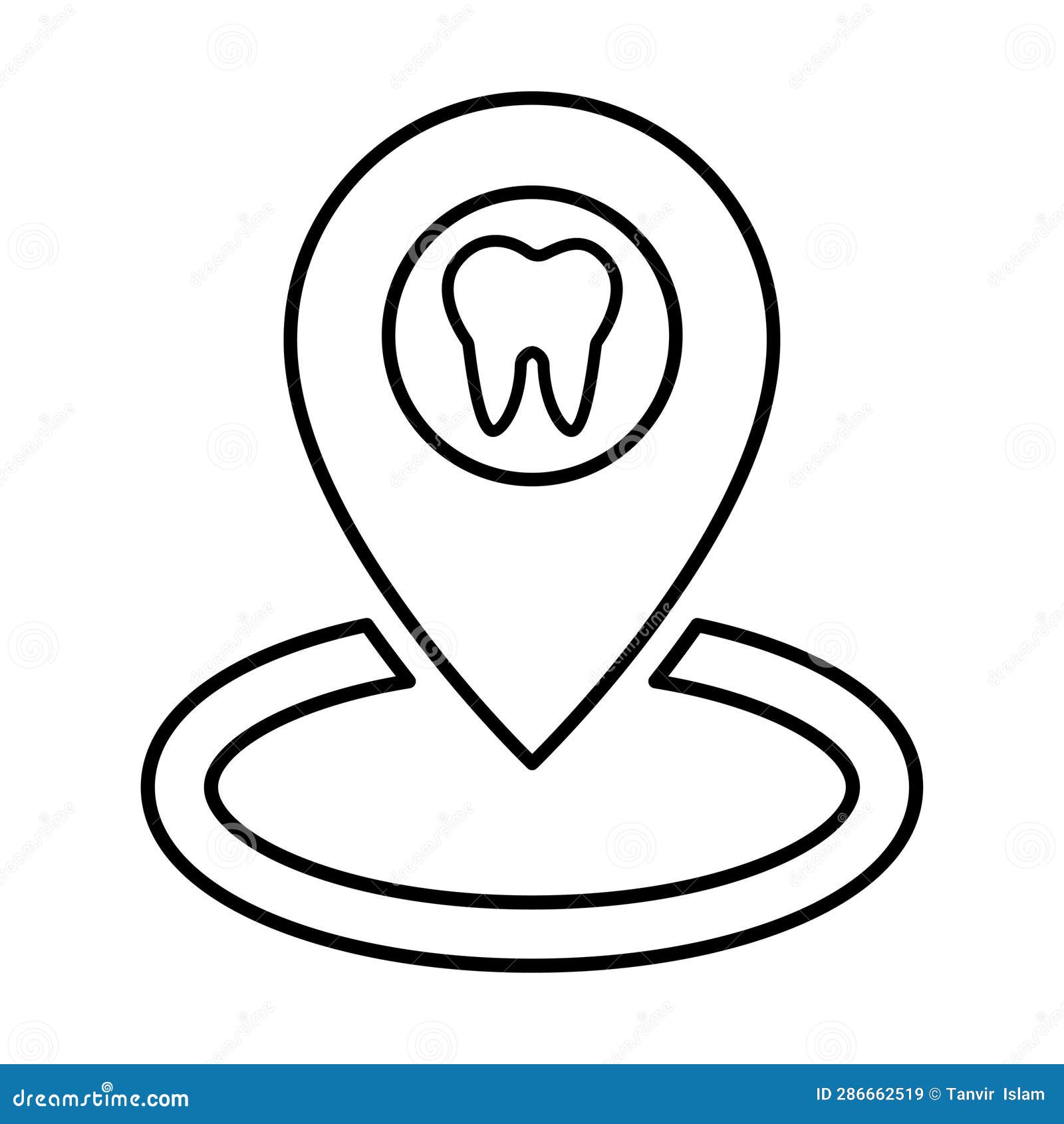 Dentist Location Icon - Dental Images, Dental Building With Wind ...