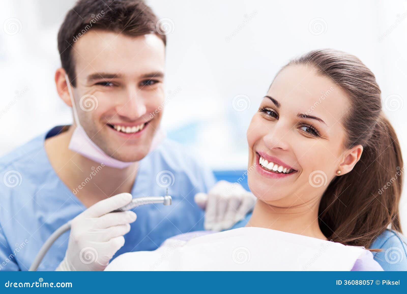 Dentist and Patient in Dentist Office Stock Image - Image of happy ... Dentist and Patient in Dentist Office Stock Image - Image of happy ...