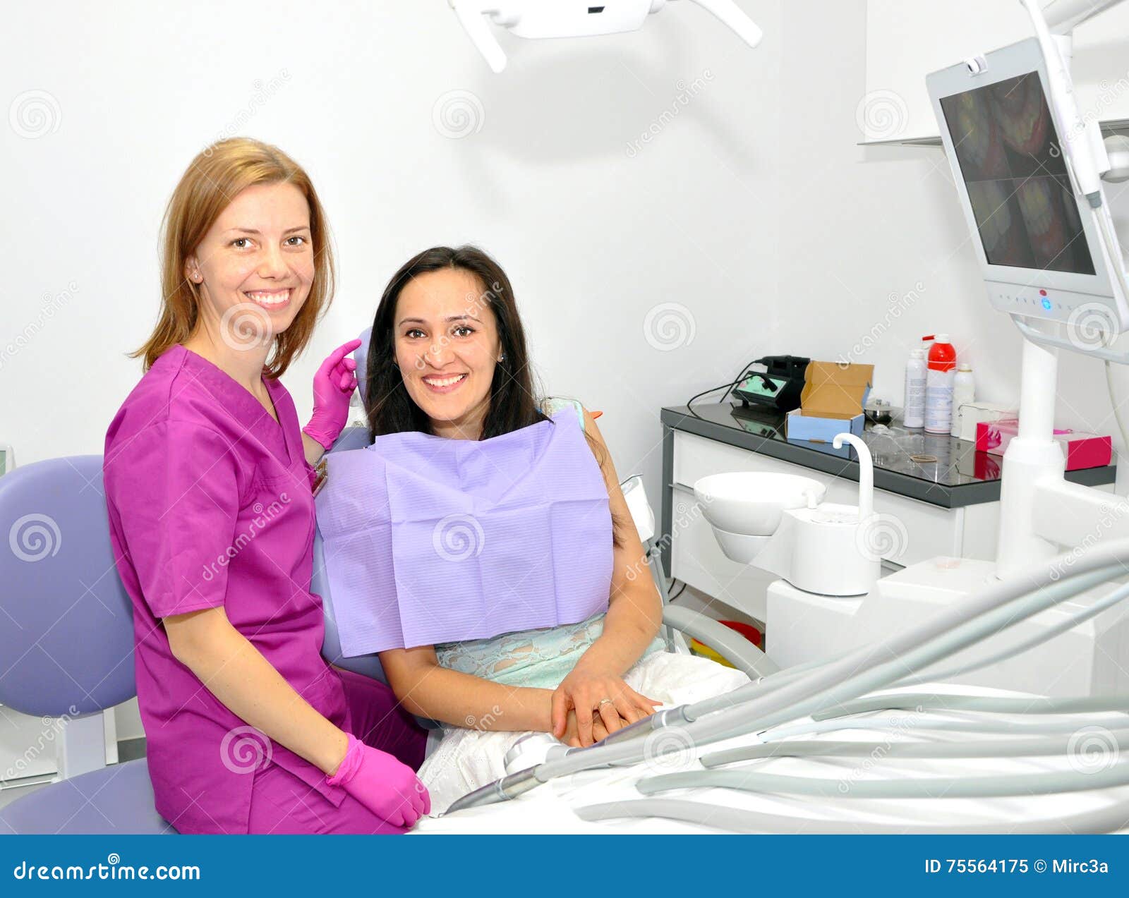 Dentist and Patient Smiling Stock Image - Image of instrument, concept ...