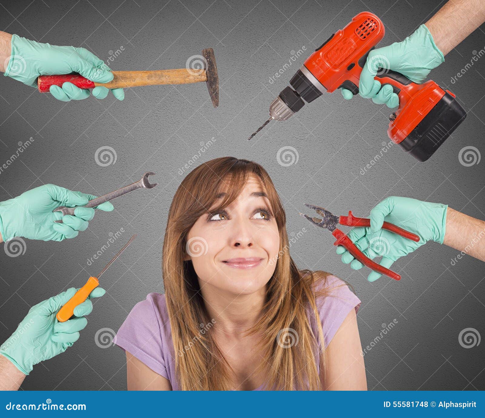 Dentist scary crazy tools stock photo. Image of toothache - 55581748