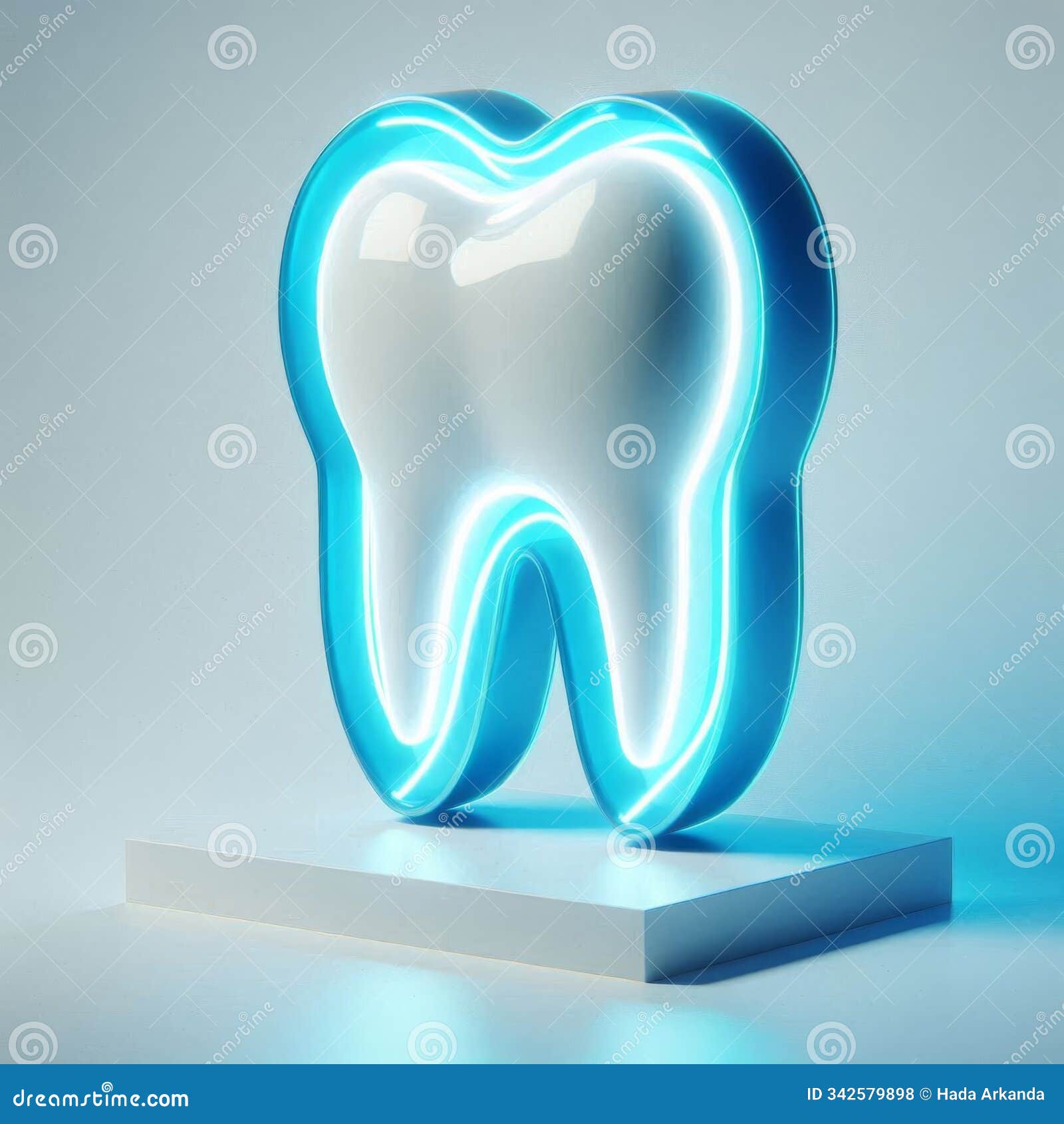 Dentist Sign with Tooth Graphic on White Background Stock Illustration ...