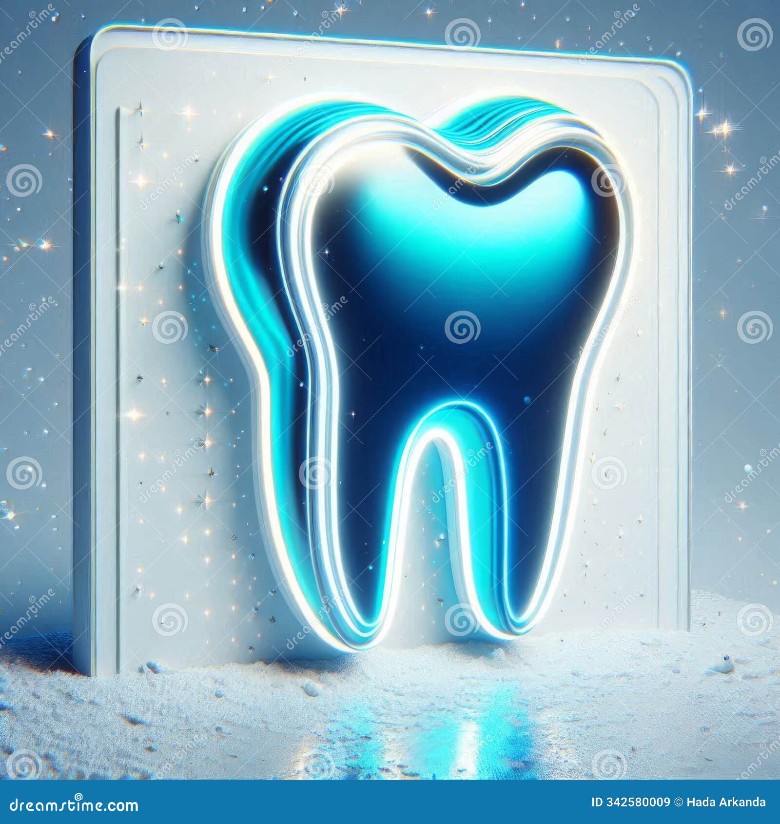 Dentist Sign with Tooth Graphic on White Background Stock Illustration ...