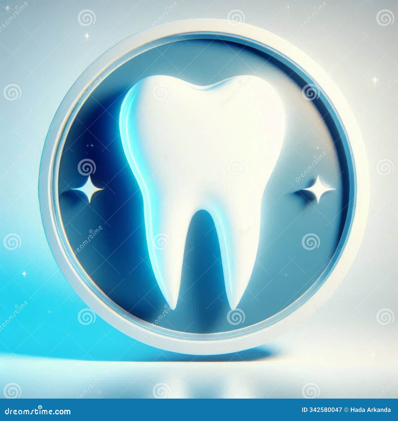 Dentist Sign with Tooth Graphic on White Background Stock Illustration ...