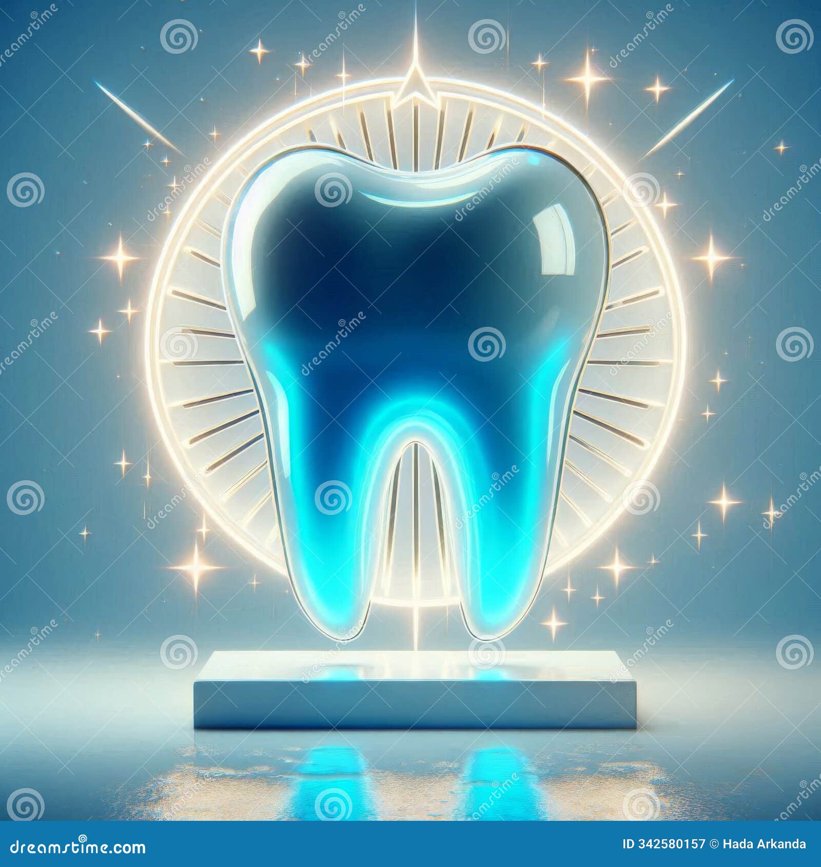 Dentist Sign with Tooth Graphic on White Background Stock Illustration ...