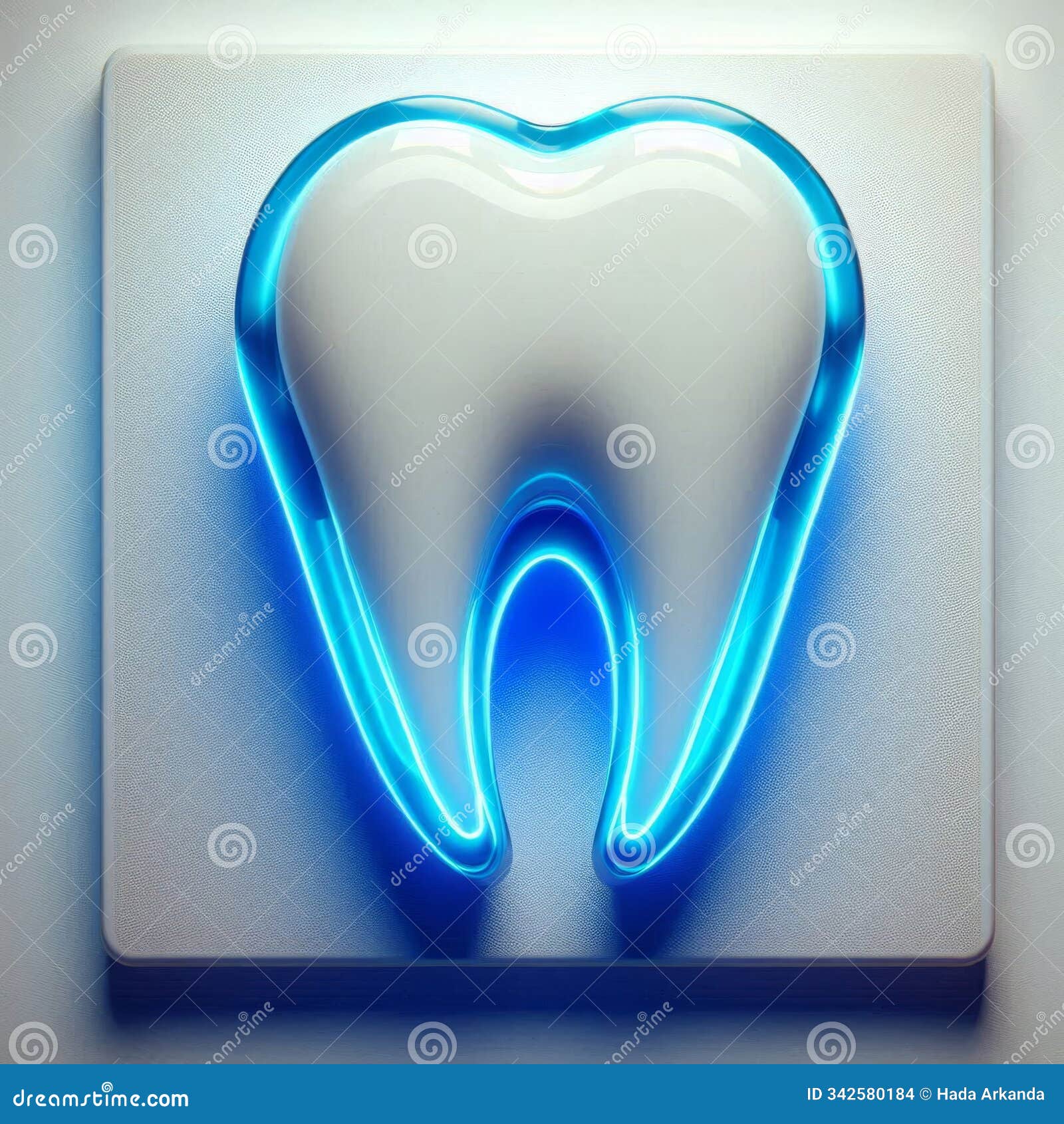Dentist Sign with Tooth Graphic on White Background Stock Illustration ...