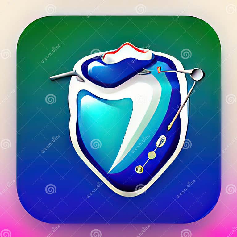Dentist Software App Style Icon. Generative AI. Stock Illustration ...