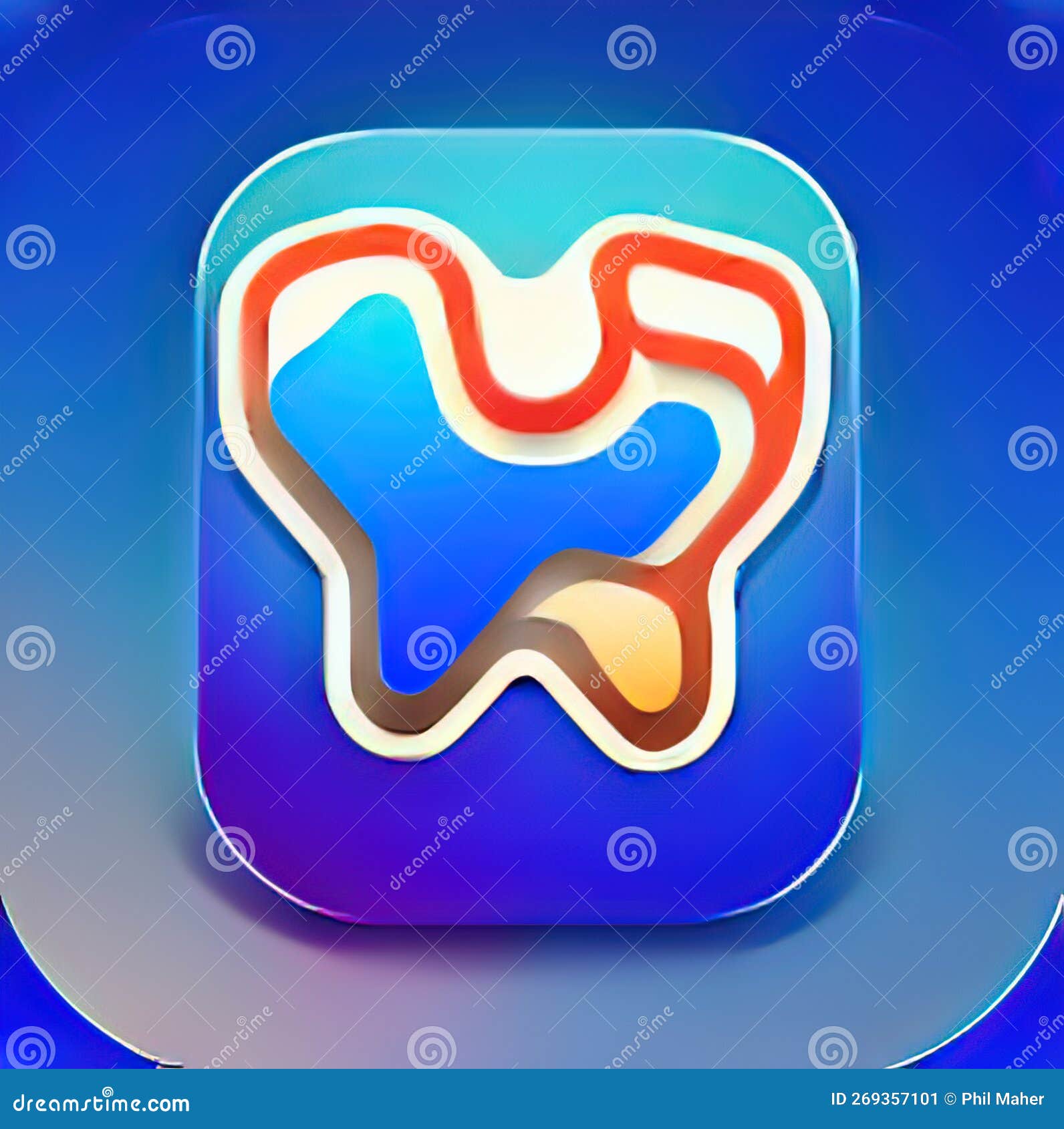 Dentist Software App Style Icon. Generative AI. Stock Illustration ...