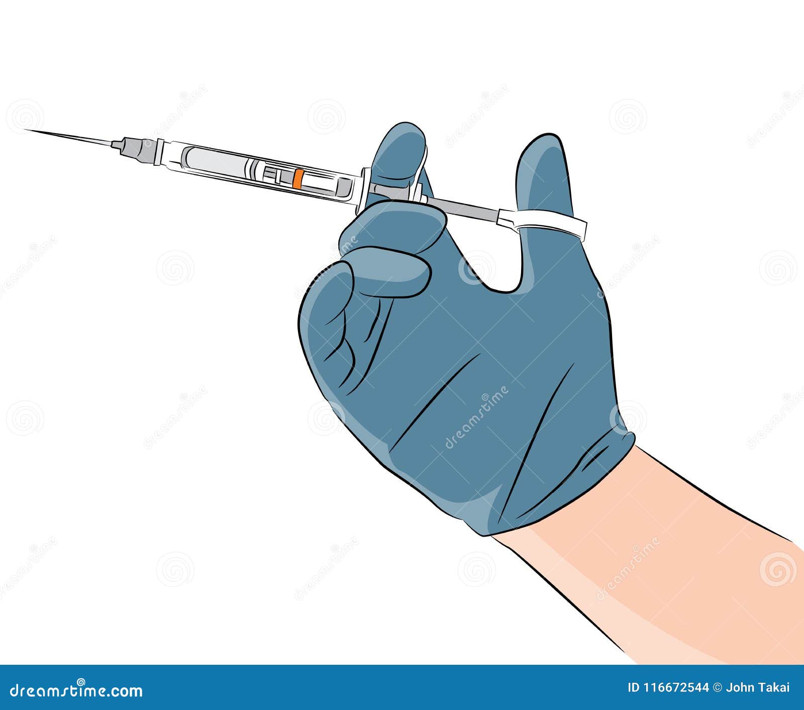 A Gloved Hand Holding A Syringe Labeled 'Norovirus', Emphasizing ...