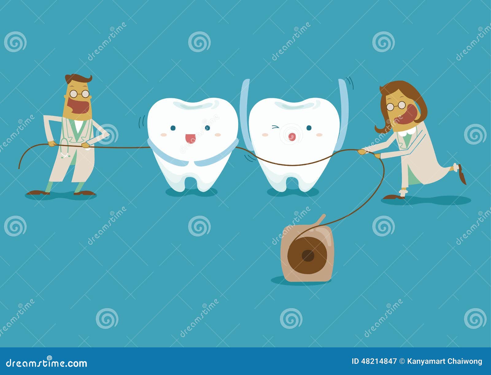 Dental Floss Icon. Tooth Care. Oral Hygiene Symbol. Medical String For ...