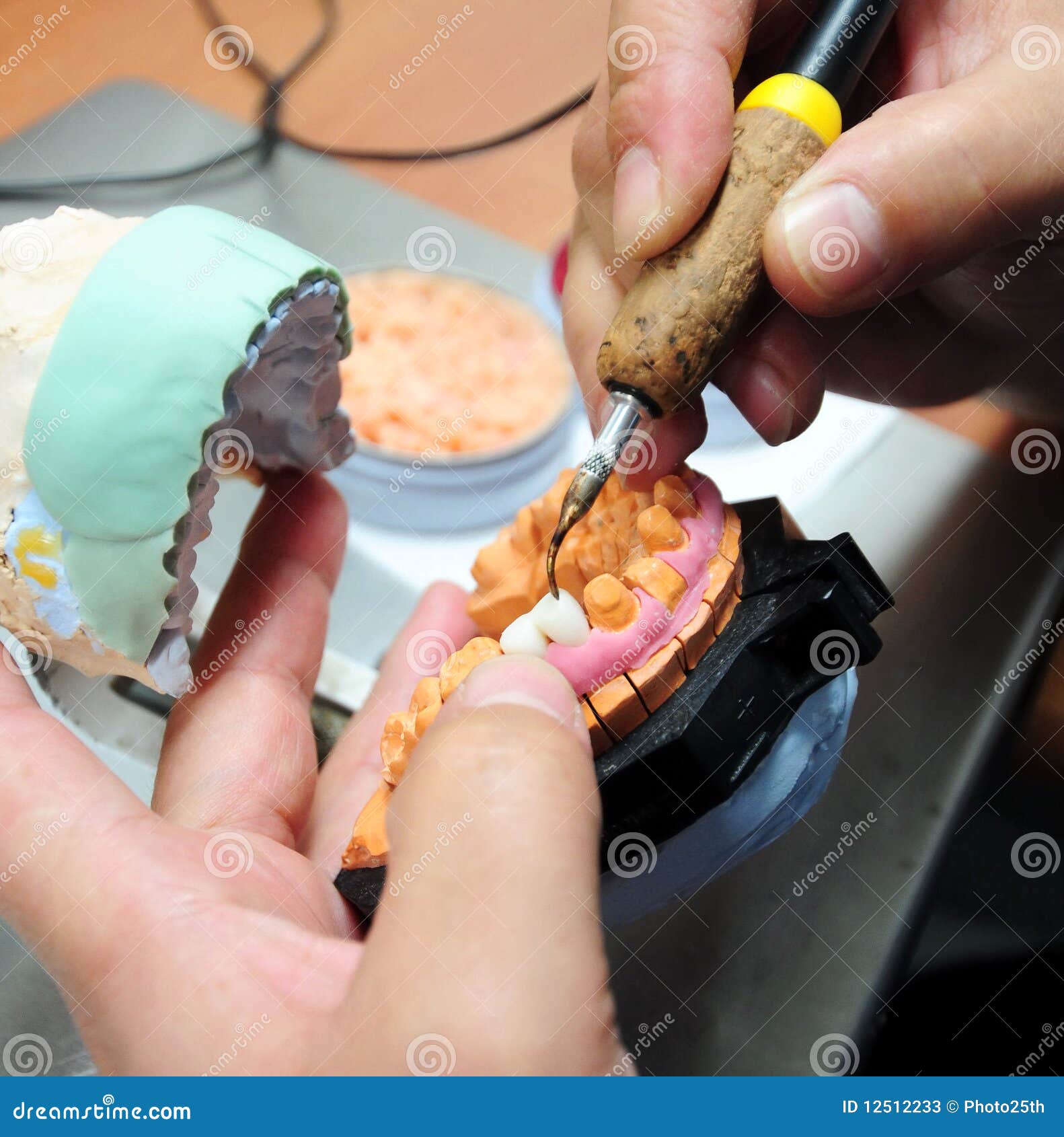 Dentist technician stock image. Image of pattern, tooth - 12512233