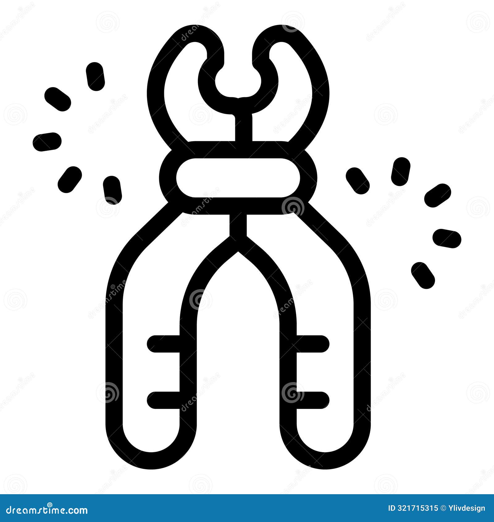 Dentist Tool Pliers Holding and Pulling a Tooth with Shining Sparkles ...