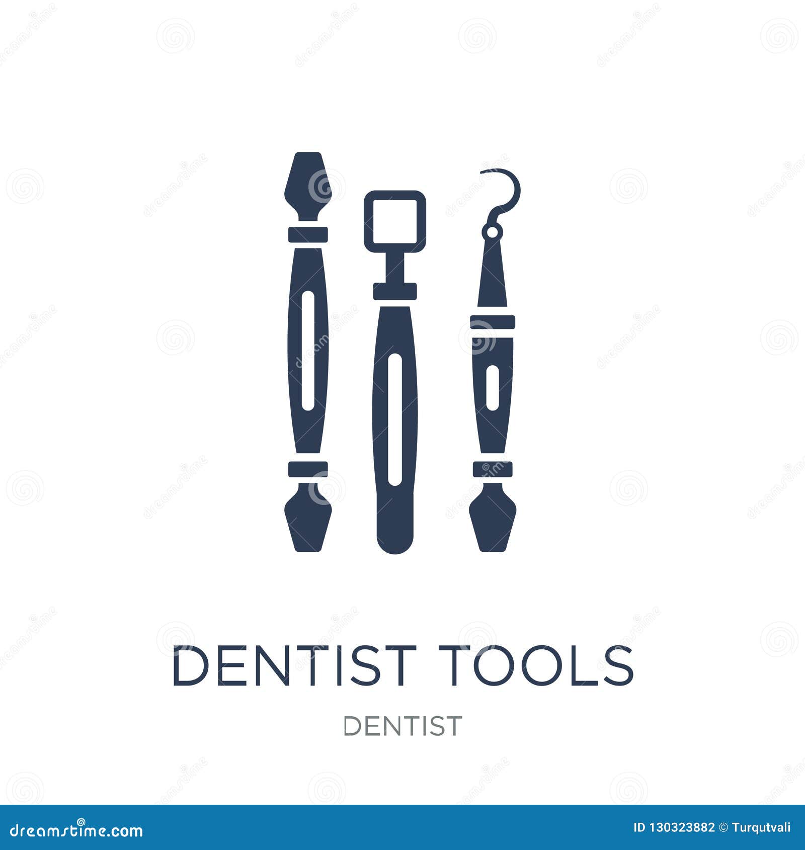 Dentist Tools Icon. Trendy Flat Vector Dentist Tools Icon on White ...