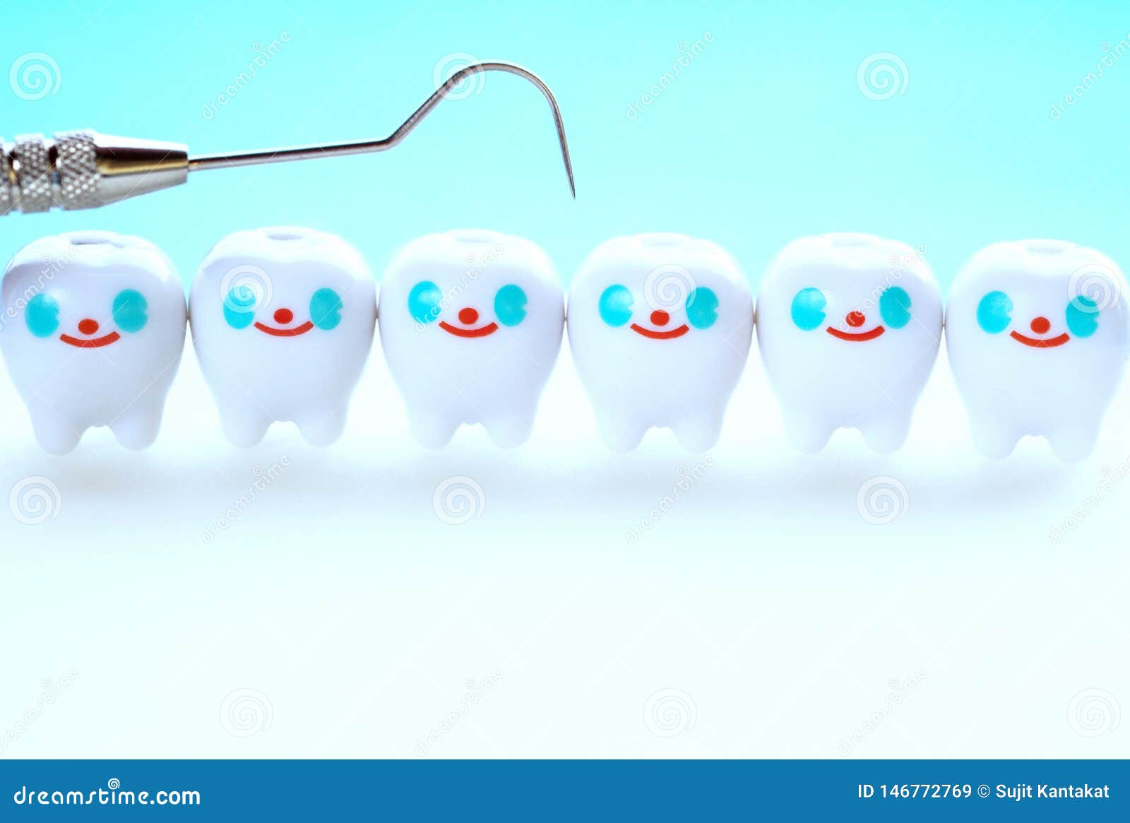 Dentist Tools and Smile Teeth Model. Stock Image - Image of medical ...