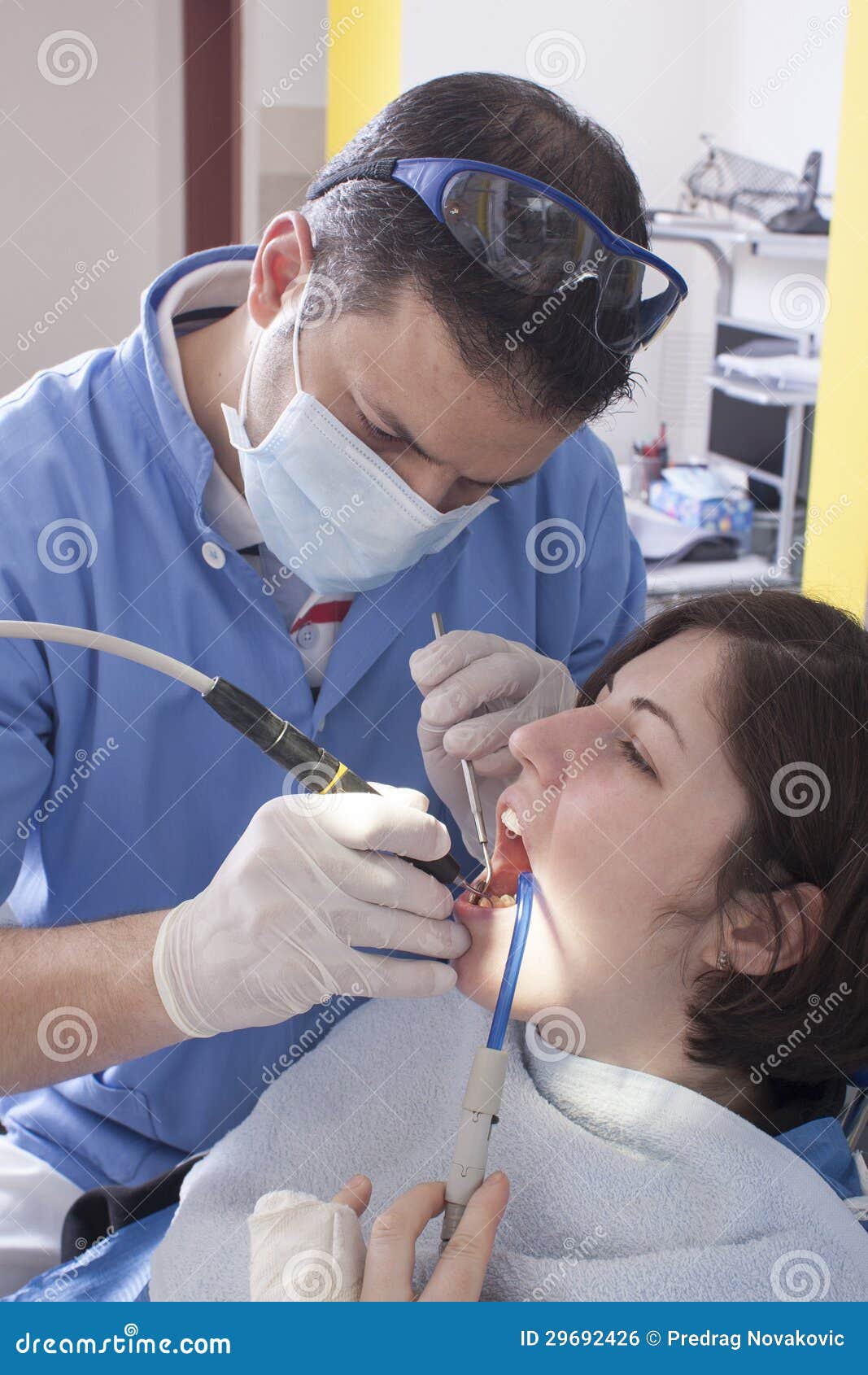 Dentist at work stock photo. Image of healthy, clinic - 29692426