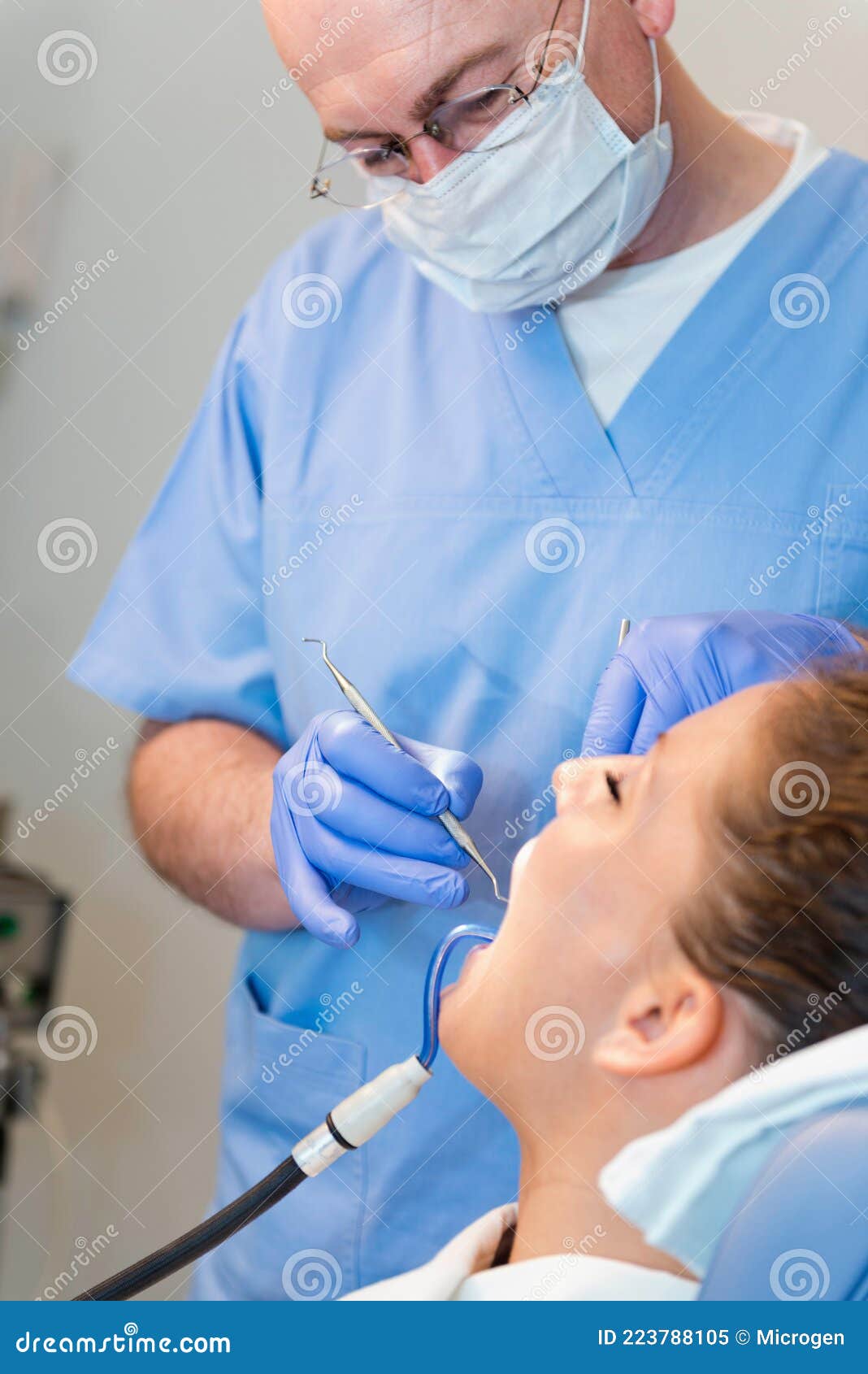 Dentist at work stock image. Image of selective, healthcare - 223788105