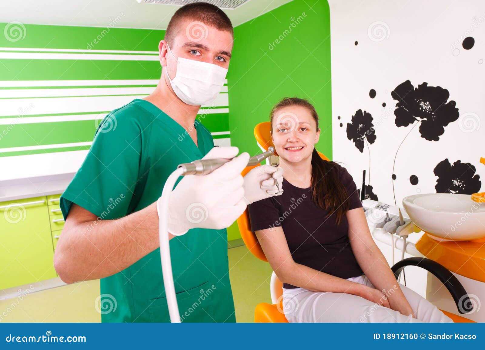 Dentist working stock photo. Image of happiness, dentist - 18912160