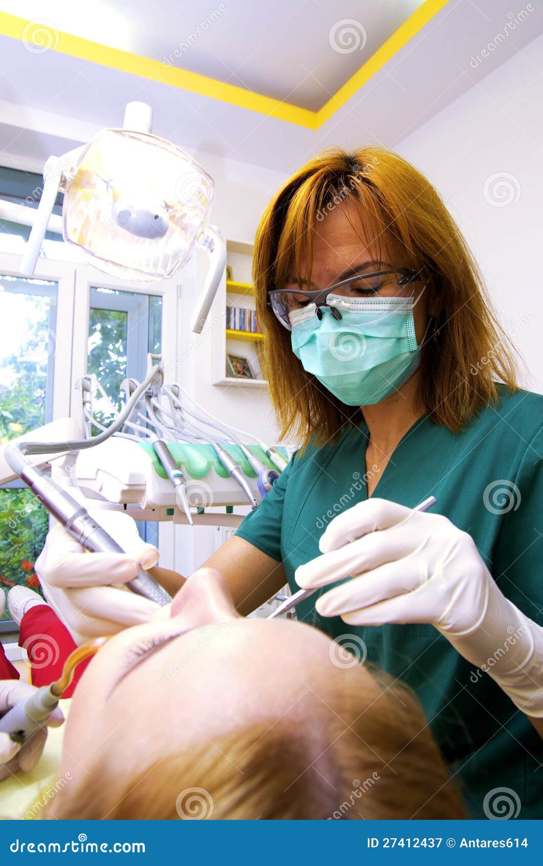 Dentist working stock image. Image of doctor, open, patient - 27412437