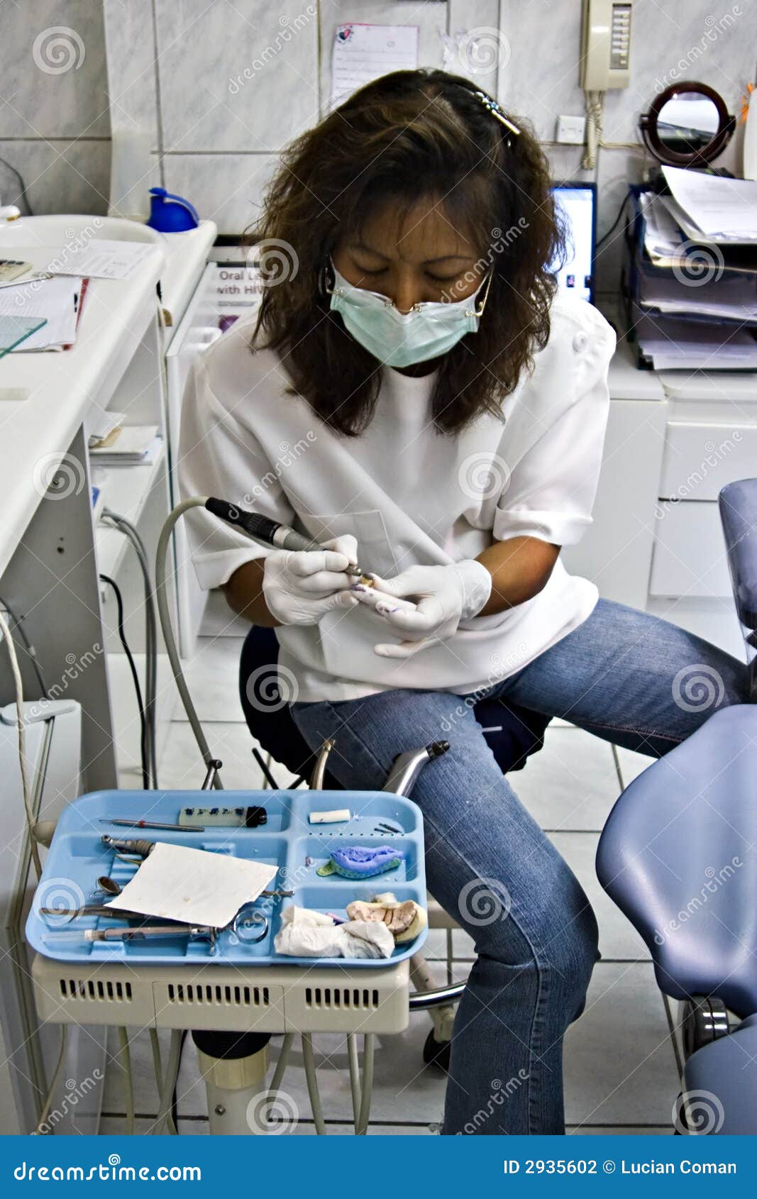 Dentist working stock photo. Image of dentistry, dental - 2935602