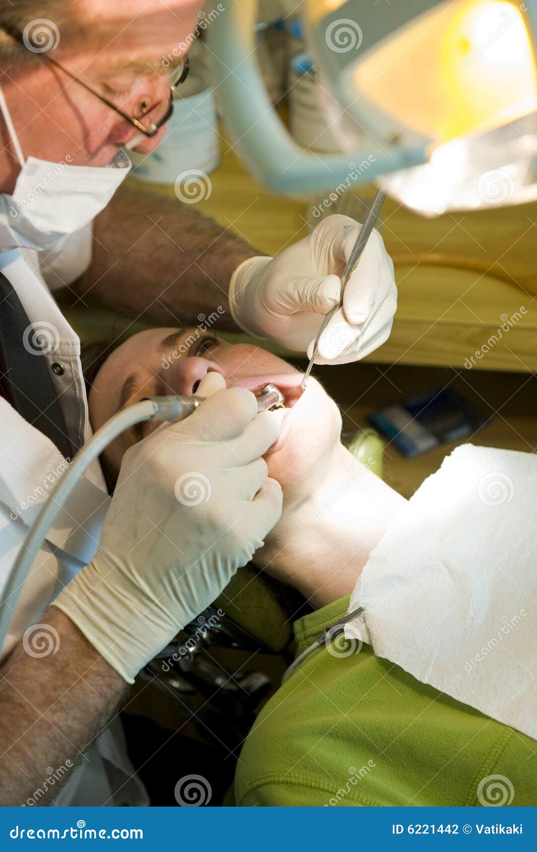 Dentist working stock photo. Image of medical, practitioner - 6221442