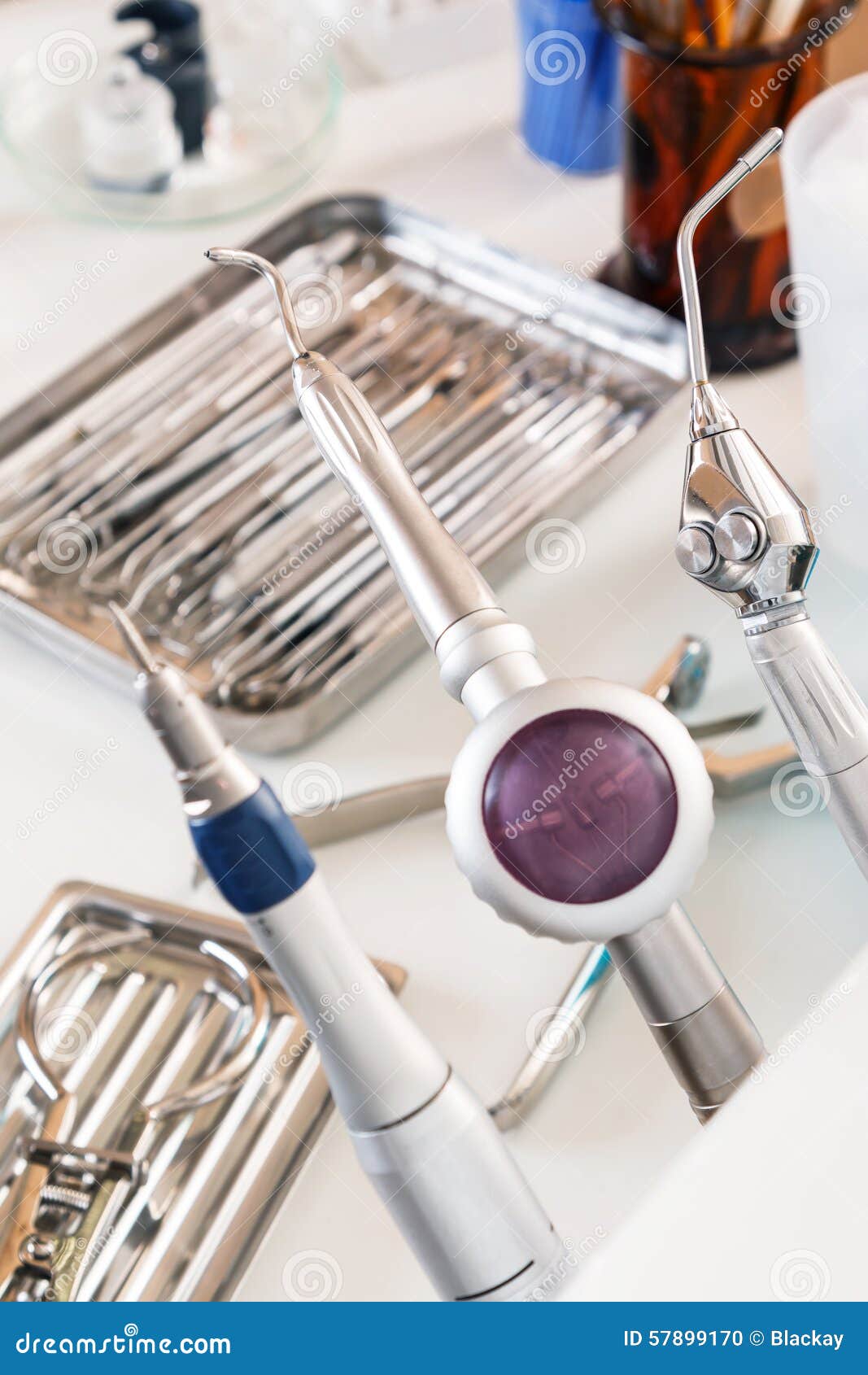 Dentist workplace stock photo. Image of chair, macro - 57899170