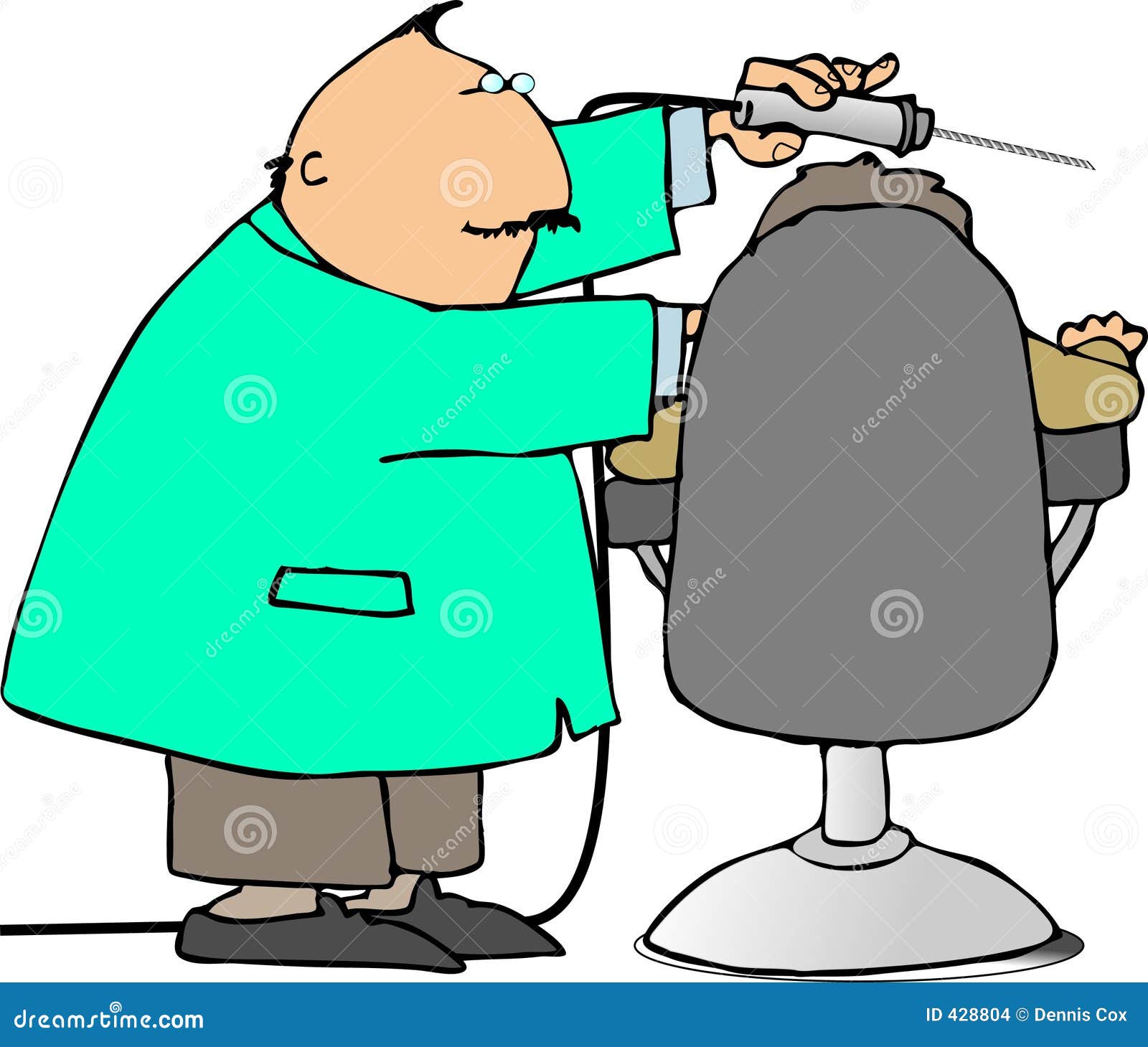 Dentista e paciente ilustração stock. Ilustração de dentista - 428804