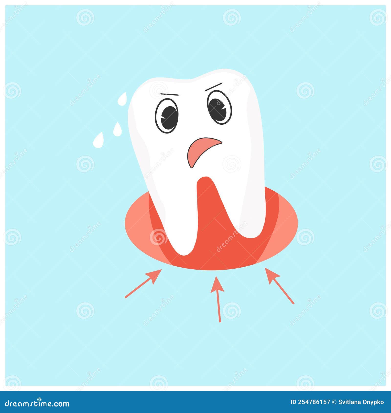 Tooth Loss And Decay Vector Illustration | CartoonDealer.com #114875072