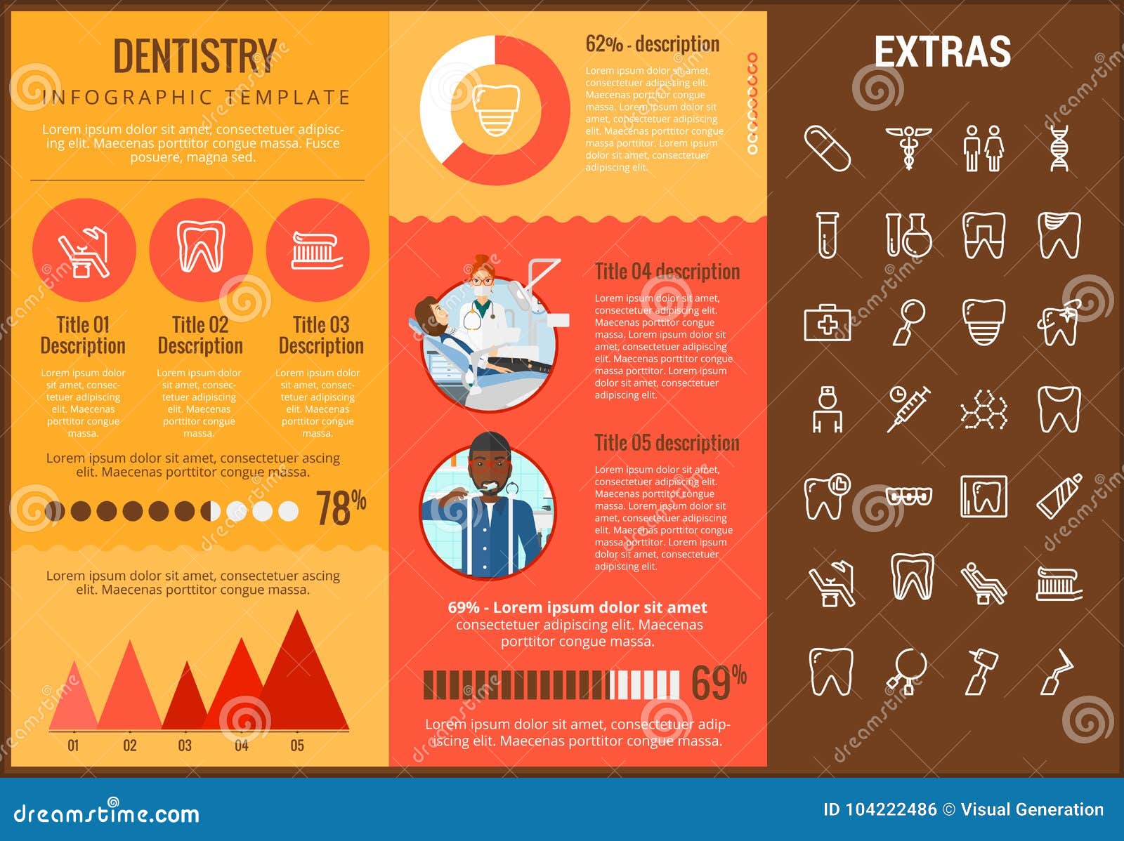 Dentistry Infographic Template, Elements and Icons Stock Vector ...
