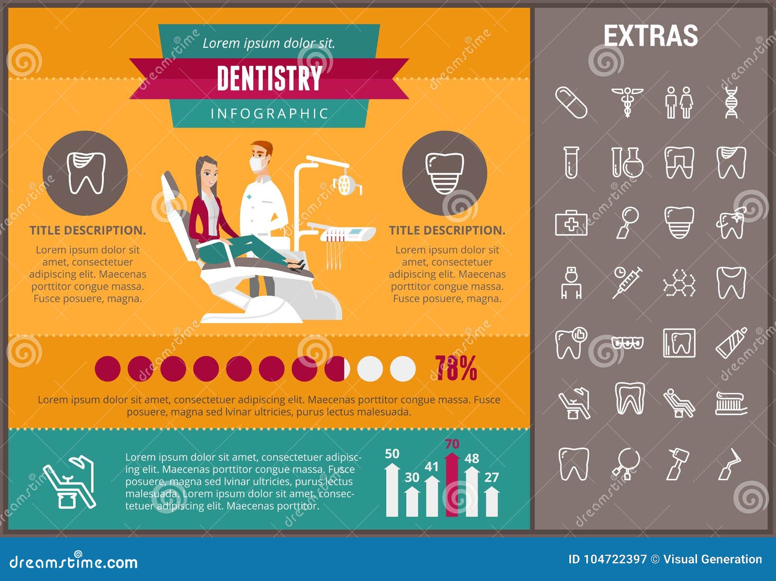Dentistry Infographic Template, Elements and Icons Stock Vector ...