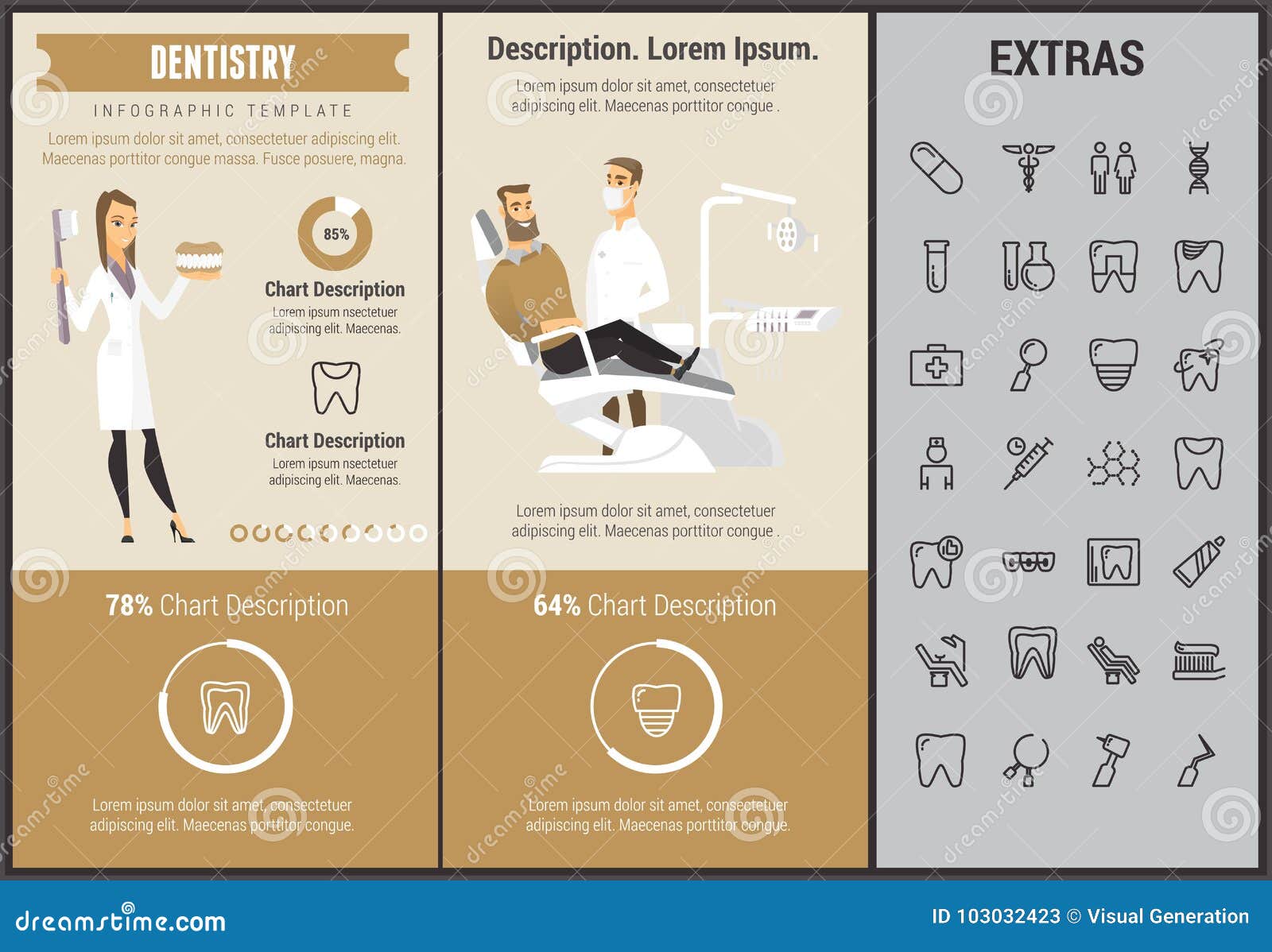 Dentistry Infographic Template, Elements and Icons Stock Vector ...