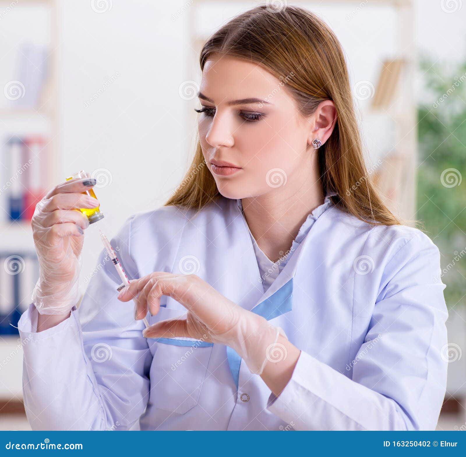 Dentistry Student Practicing Skills in Classroom Stock Photo - Image of ...