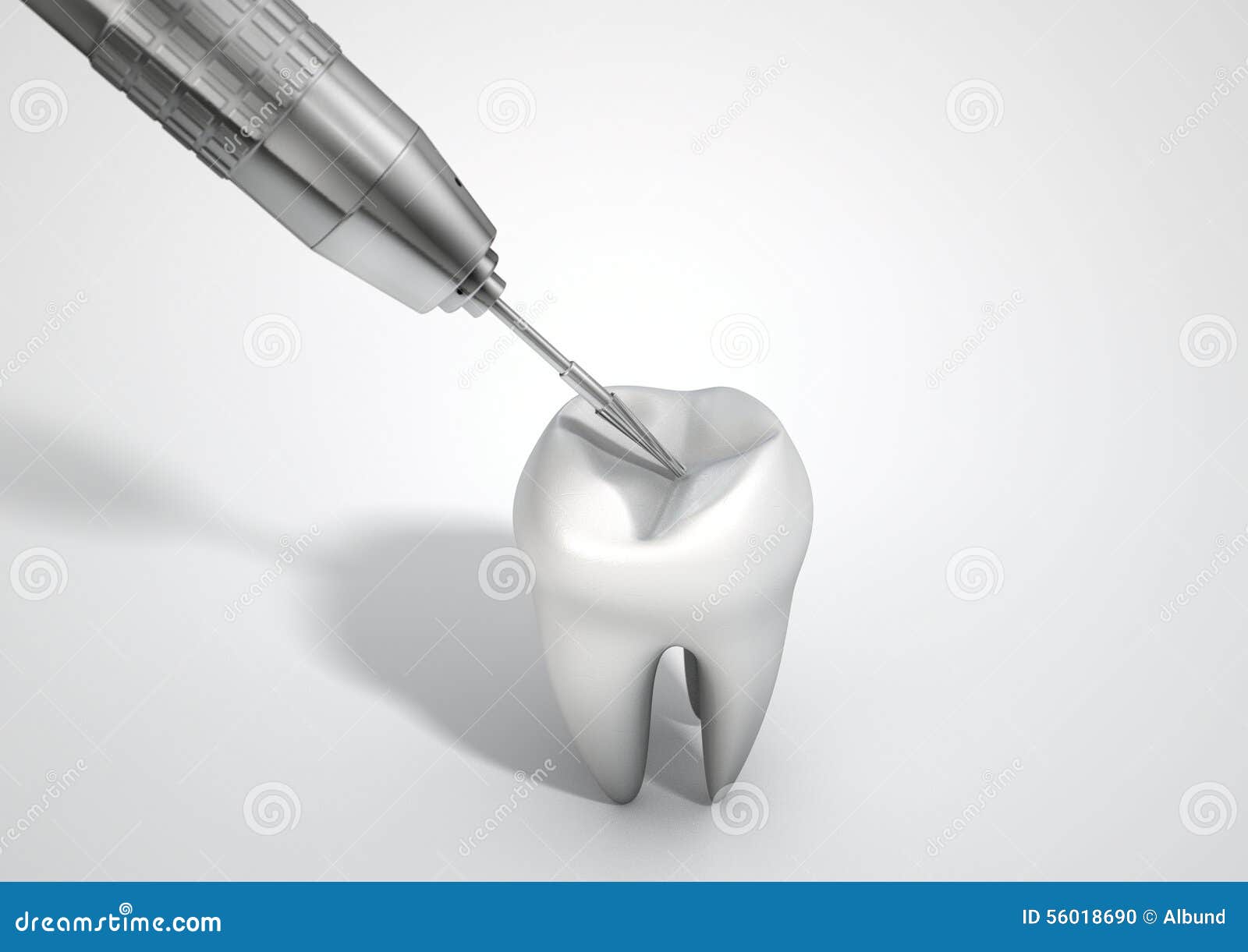 Dentists Drill and Tooth stock photo. Image of studio - 56018690