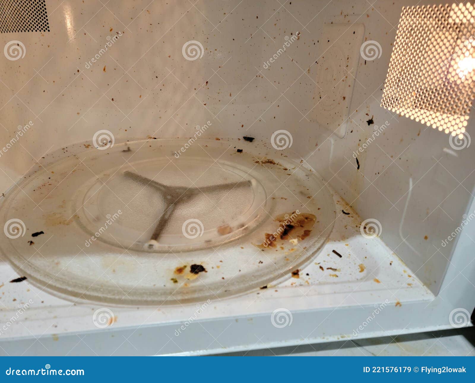 Dentro Del Microondas Sucio Y Sucio Imagen de archivo - Imagen de ...