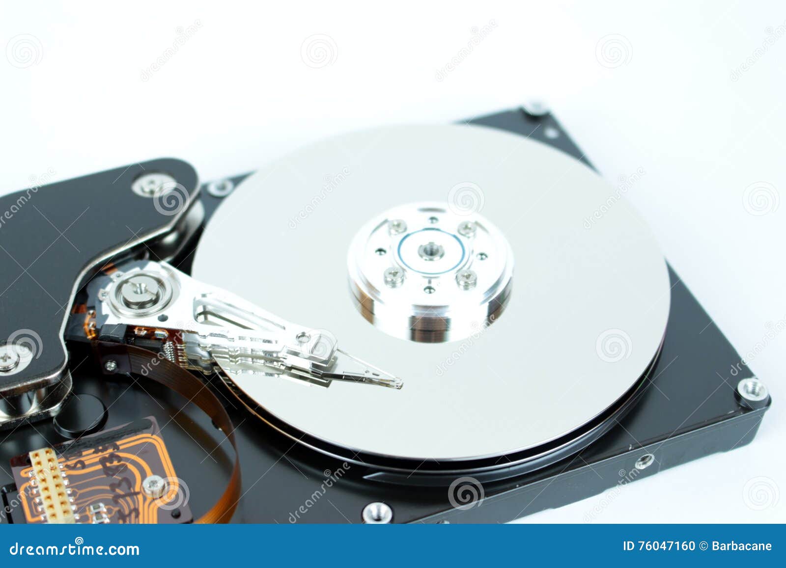 Dentro Di Un Disco Rigido Del Personal Computer Fotografia Stock ...