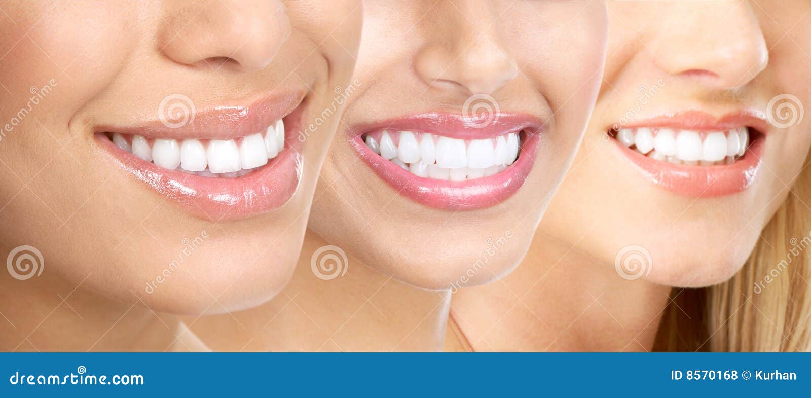 Dents de femme photo stock. Image du dentaire, femme, fond - 8570168