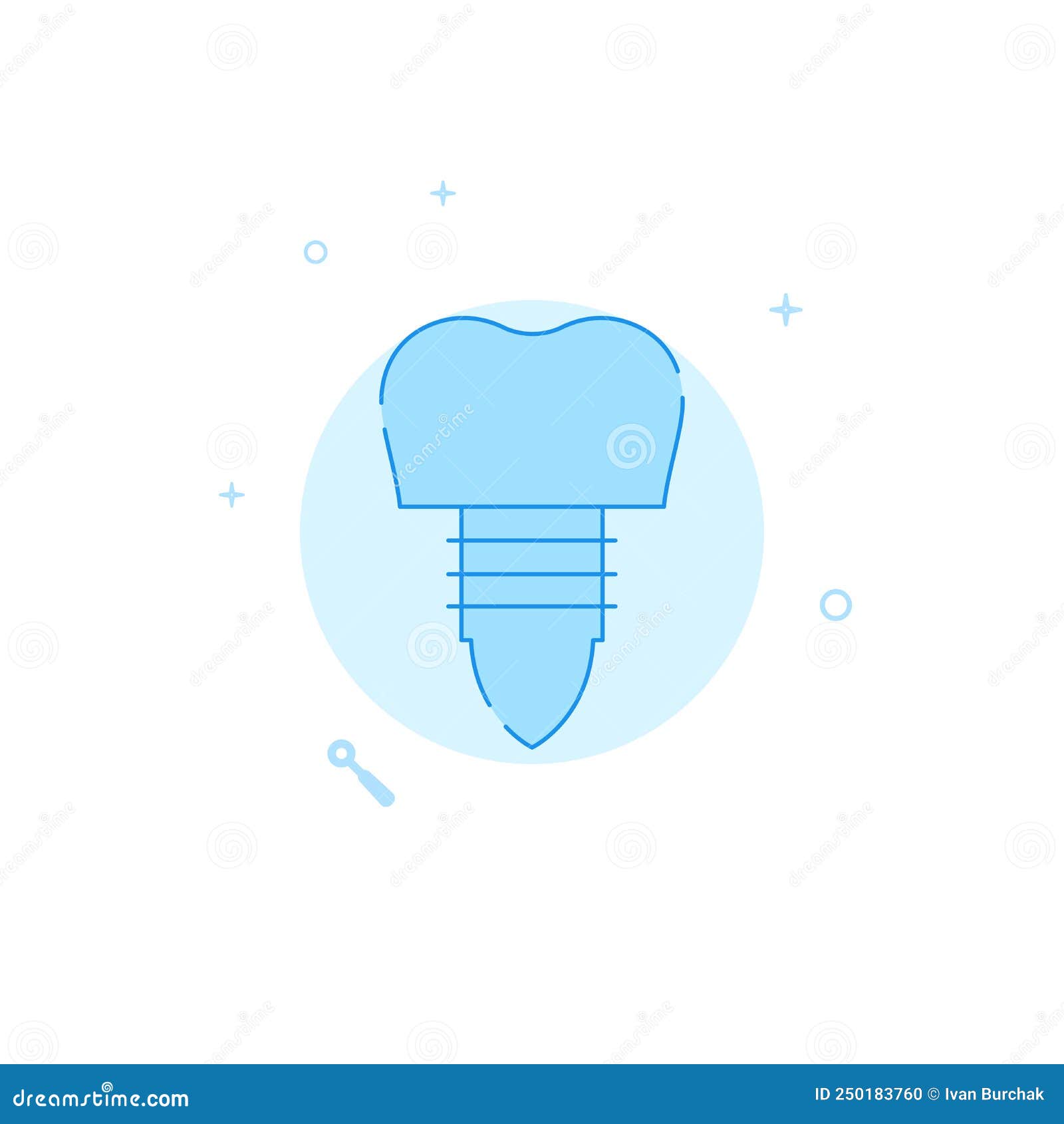 Denture Vector Icon On White Background. Flat Vector Denture Icon ...