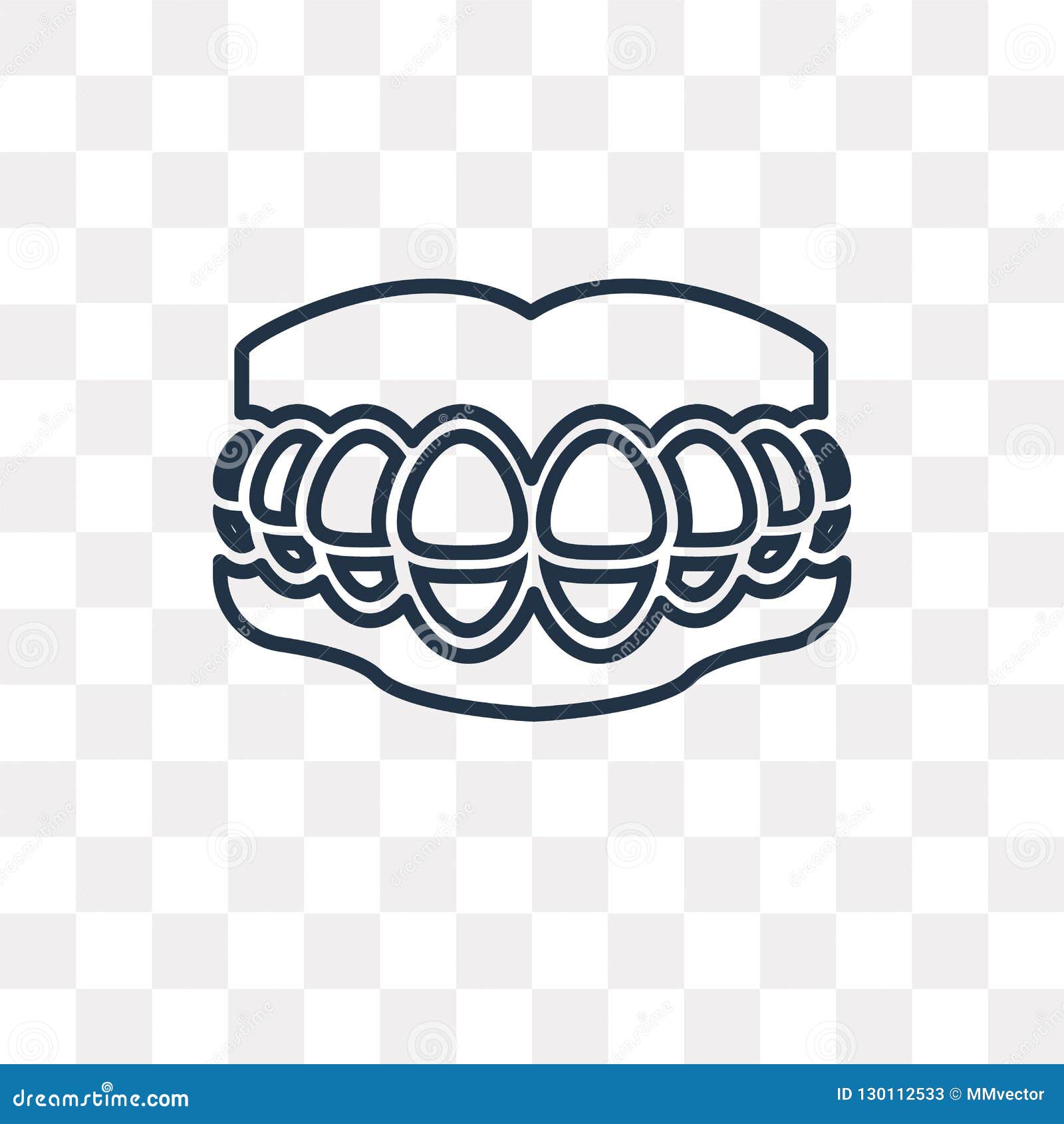Denture Vector Icon Isolated On Transparent Background, Denture ...