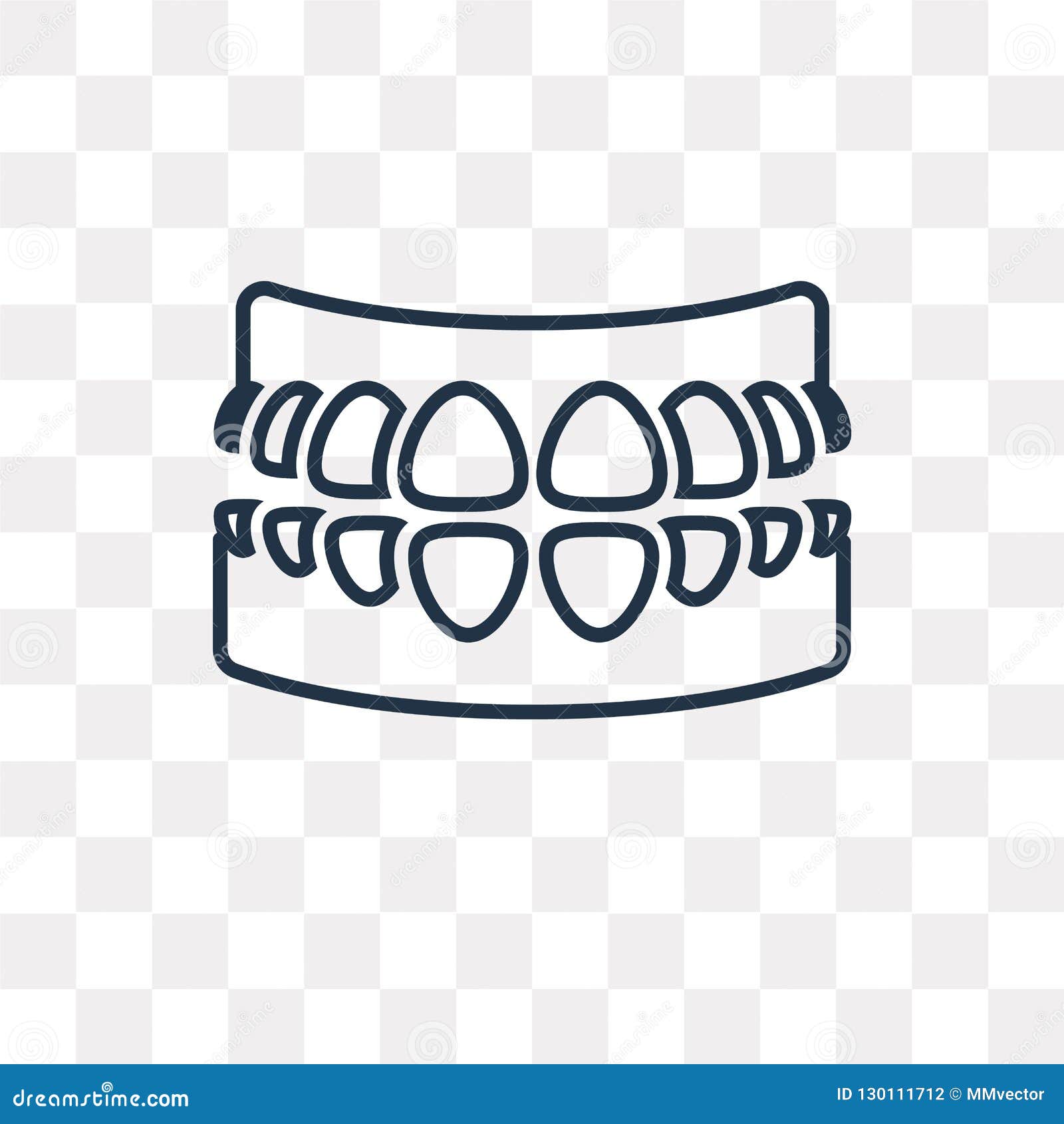 Dentures Vector Icon Isolated On Transparent Background, Denture ...