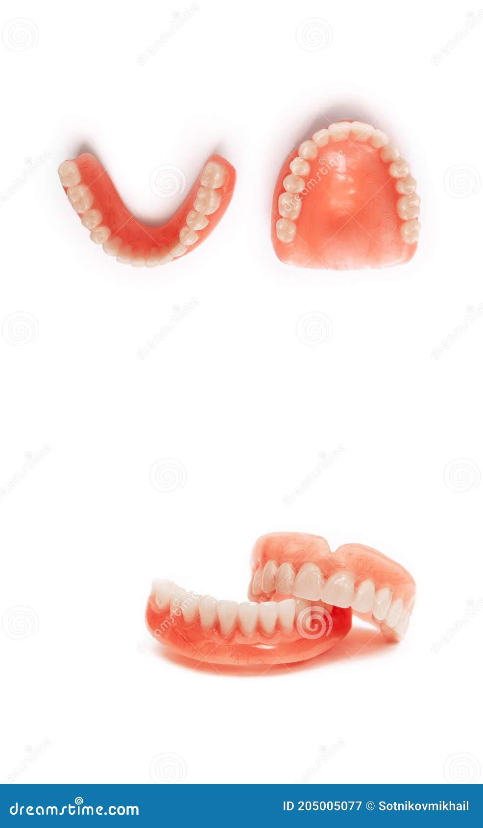 Dentures On A White Background. Acrylic Denture On White Background ...