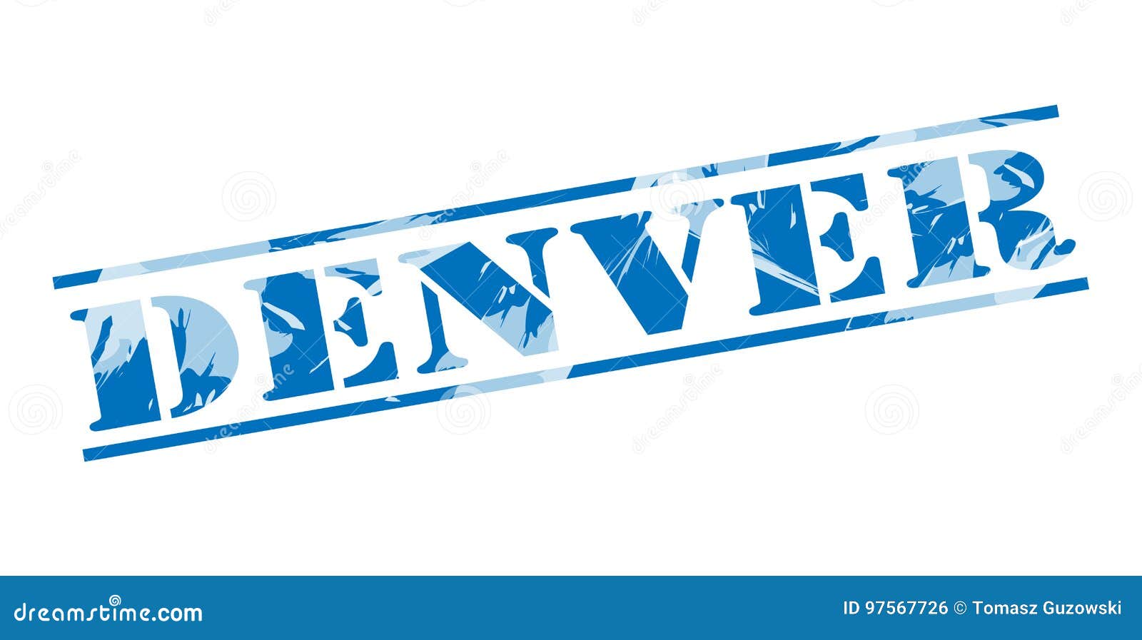 Denver blue stamp stock illustration. Illustration of white - 97567726