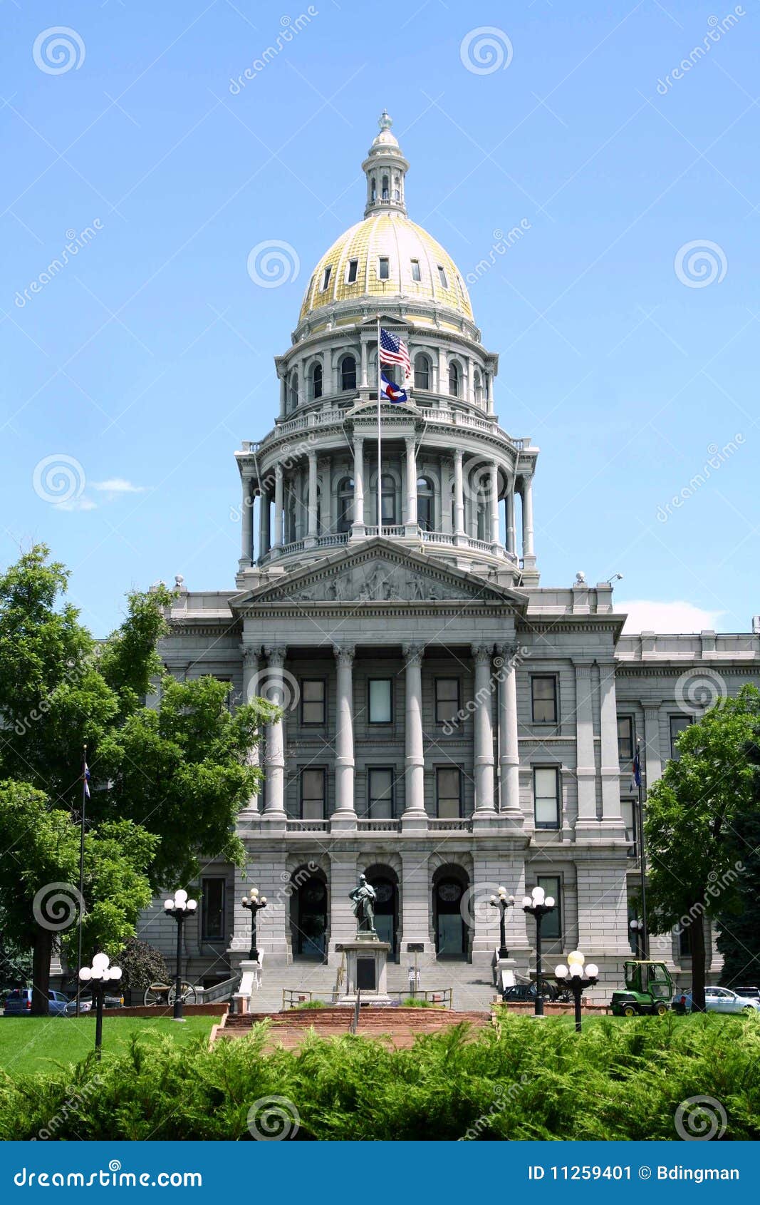 Denver Capitol Building stock image. Image of flags, columns - 11259401