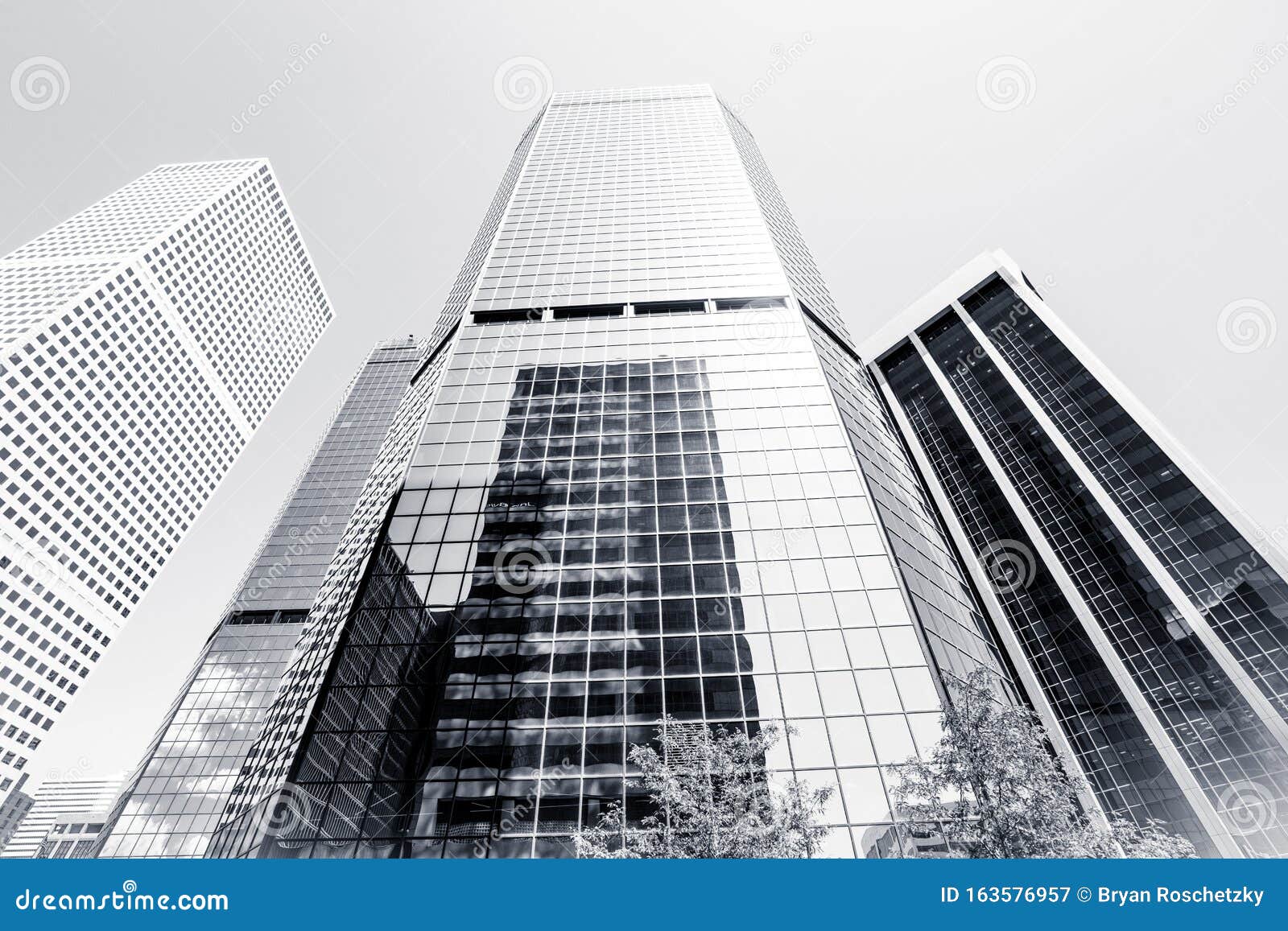 Denver Colorado Black and White Stock Image - Image of skyline, modern ...