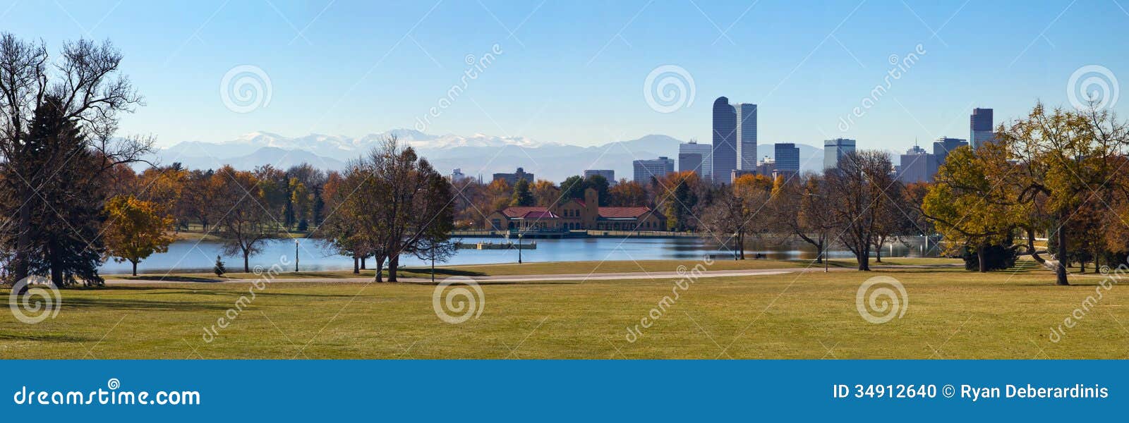 Denver Colorado - City Park in Fall Stock Photo - Image of autumn ...