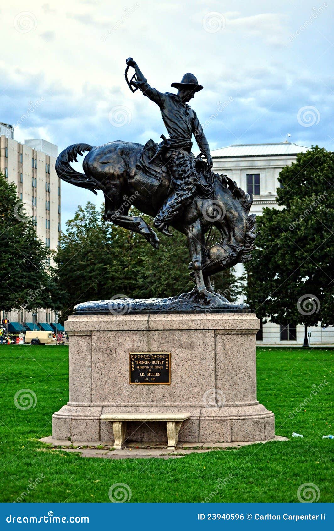 Denver Colorado Statue stock photo. Image of statue, green - 23940596