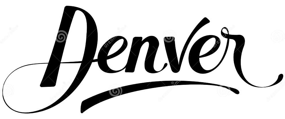 Denver - Custom Calligraphy Text Stock Vector - Illustration of ...
