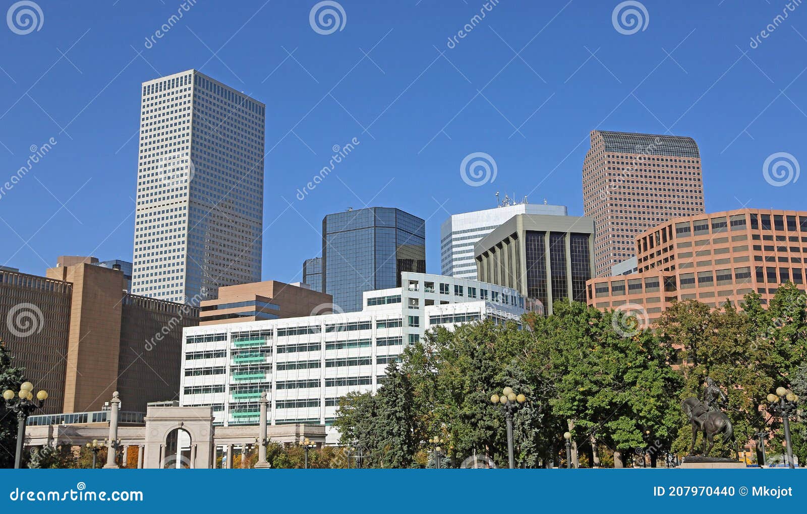 Denver downtown stock photo. Image of outdoors, view - 207970440