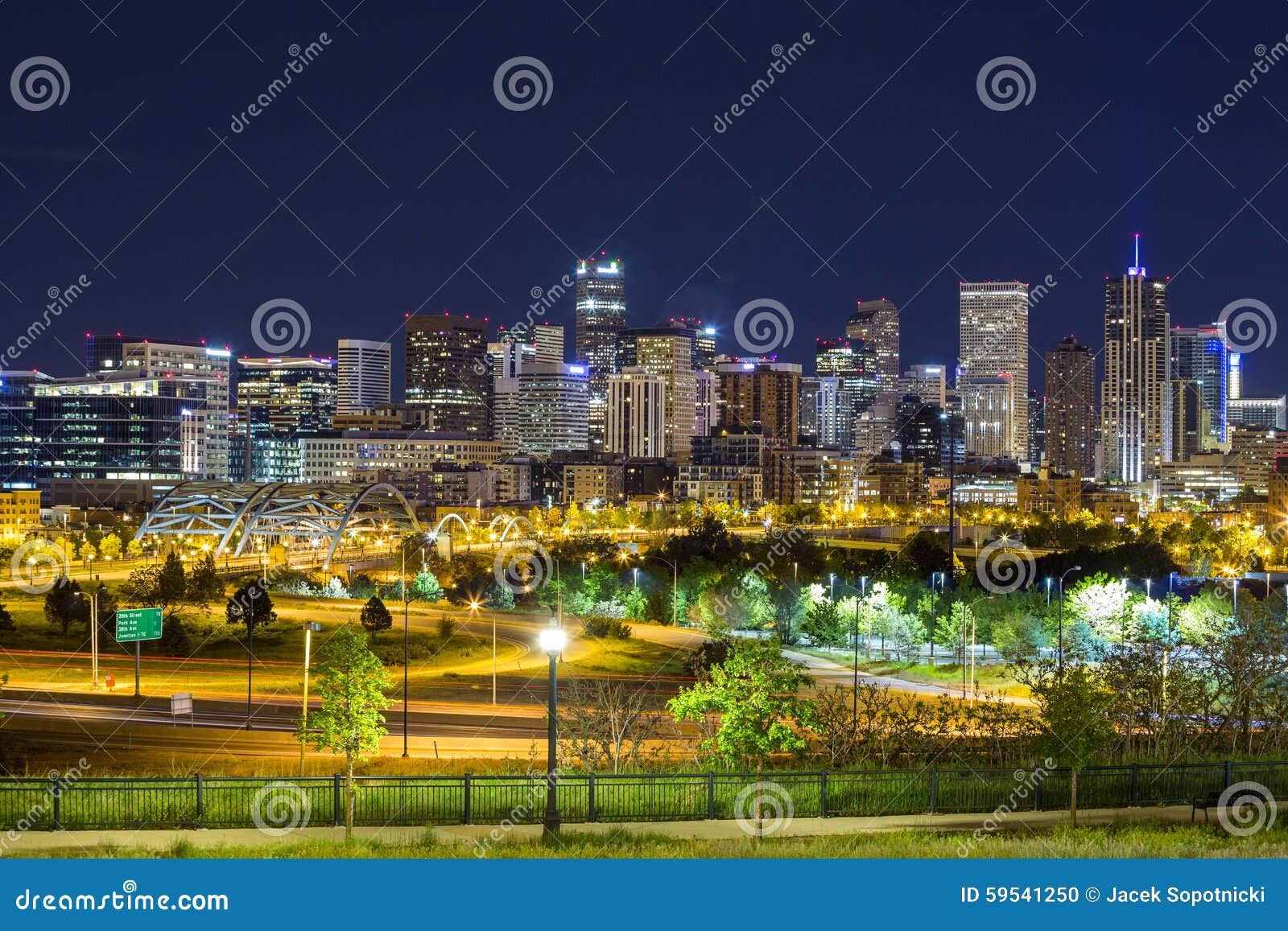 Denver Downtown Panorama, Colorado Stock Photo - Image of cityscape ...