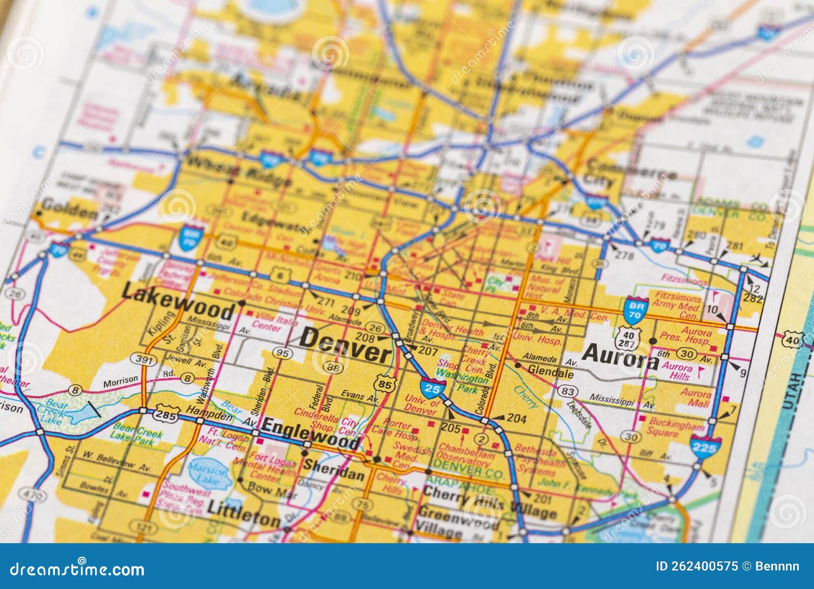 Denver En Un Mapa De Estados Unidos. Imagen de archivo - Imagen de ...