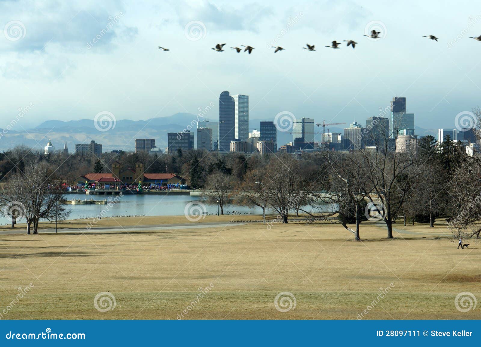 Denver Fall Skyline stock image. Image of birds, fall - 28097111