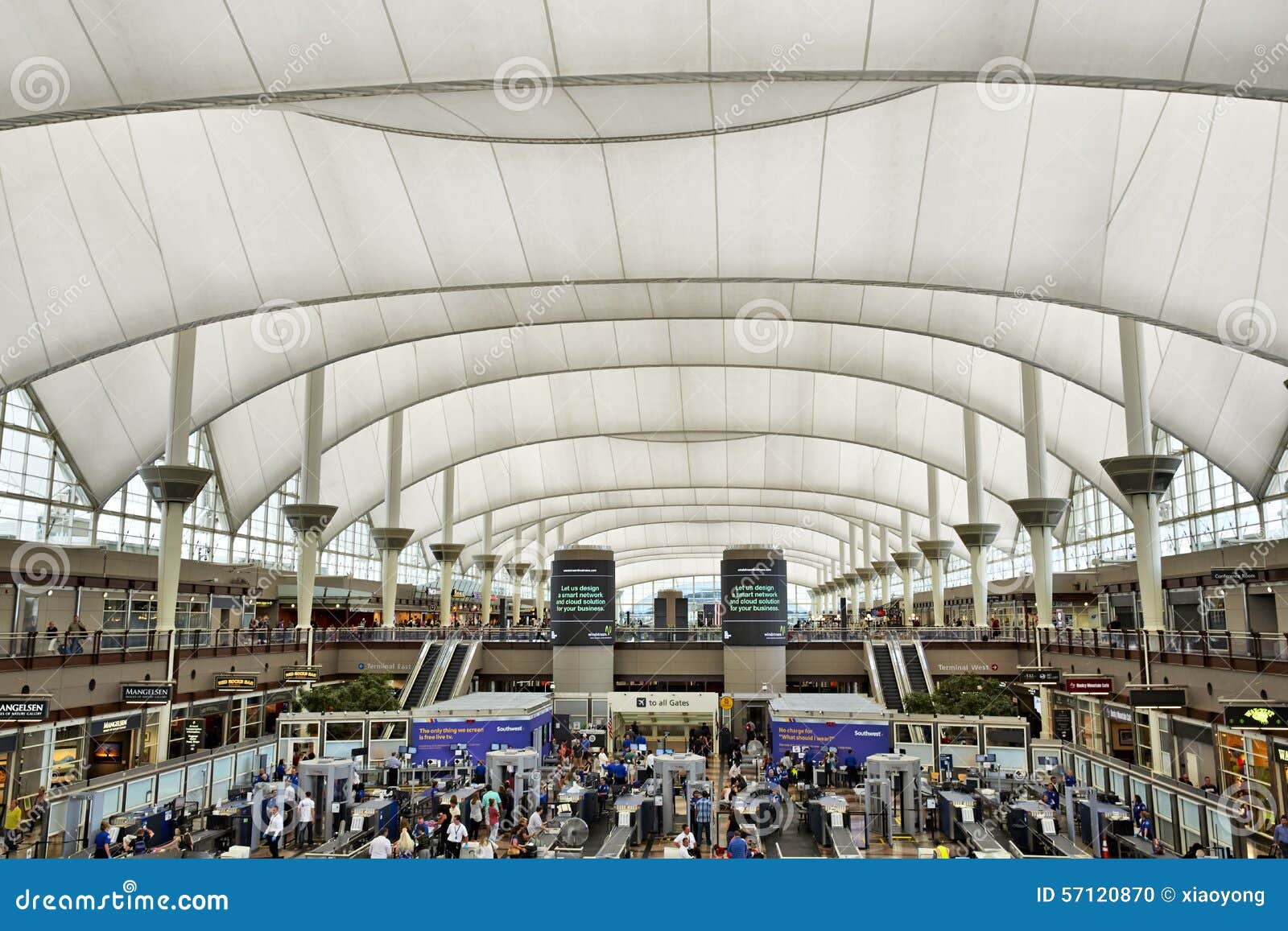 Denver International Airport Terminal Editorial Image - Image of denver ...